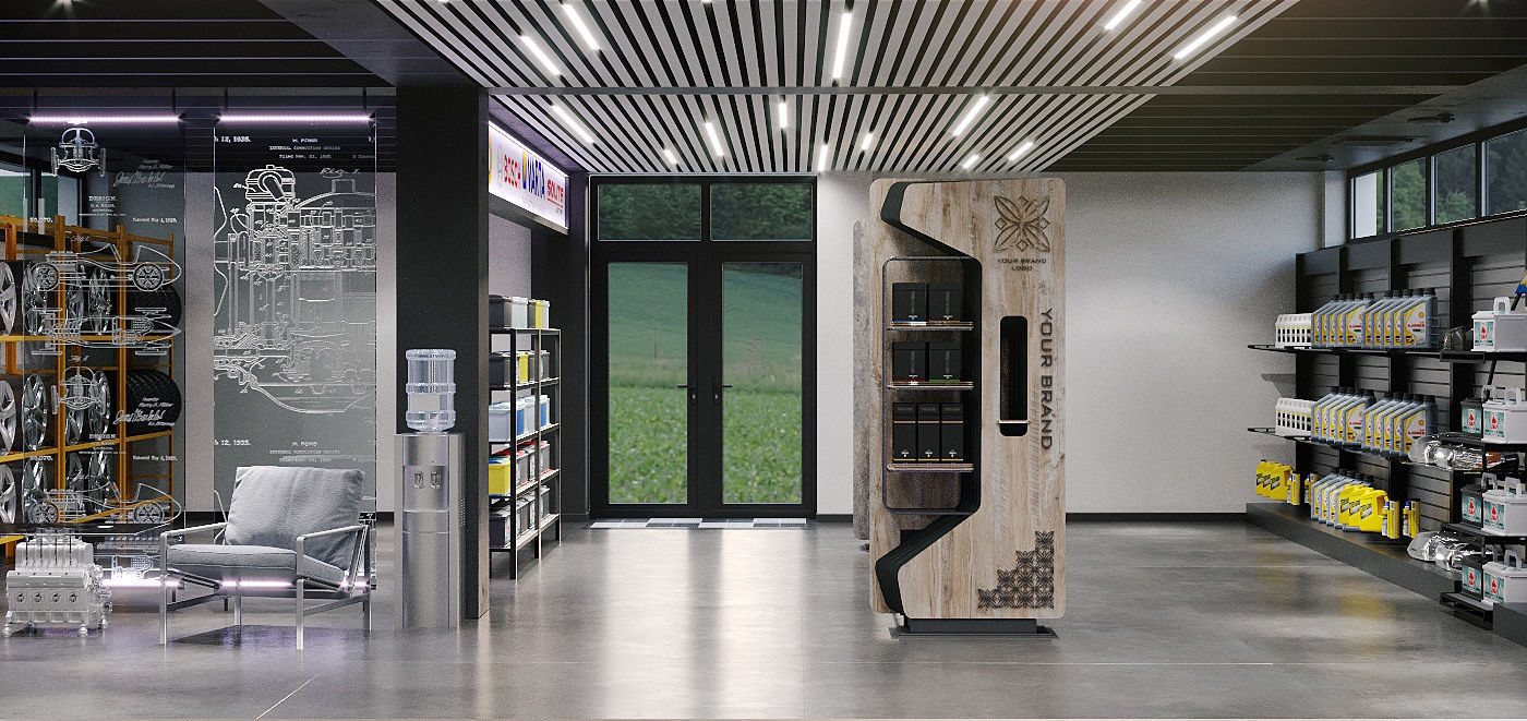 Auto parts store 3D model | CGTrader