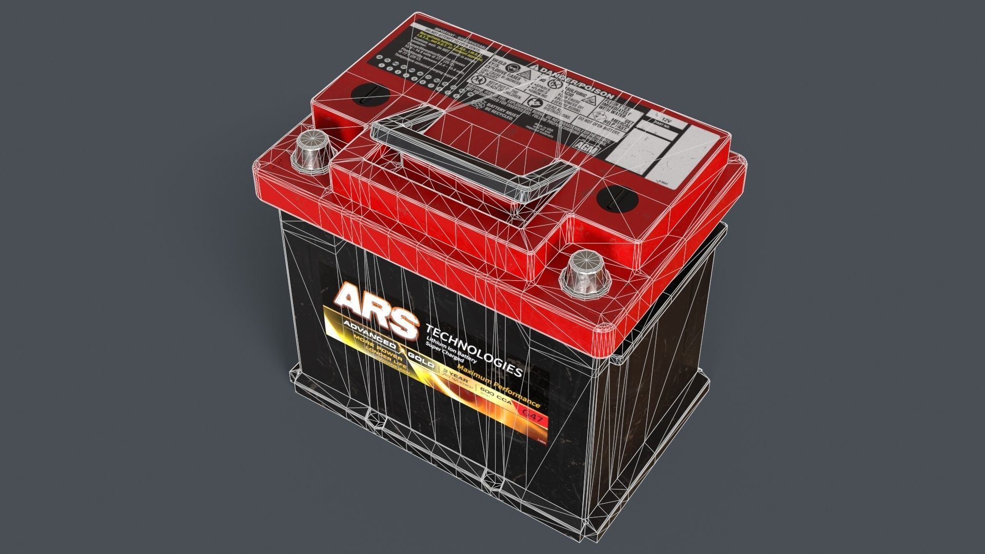 3D model Car Battery VR / AR / low-poly | CGTrader
