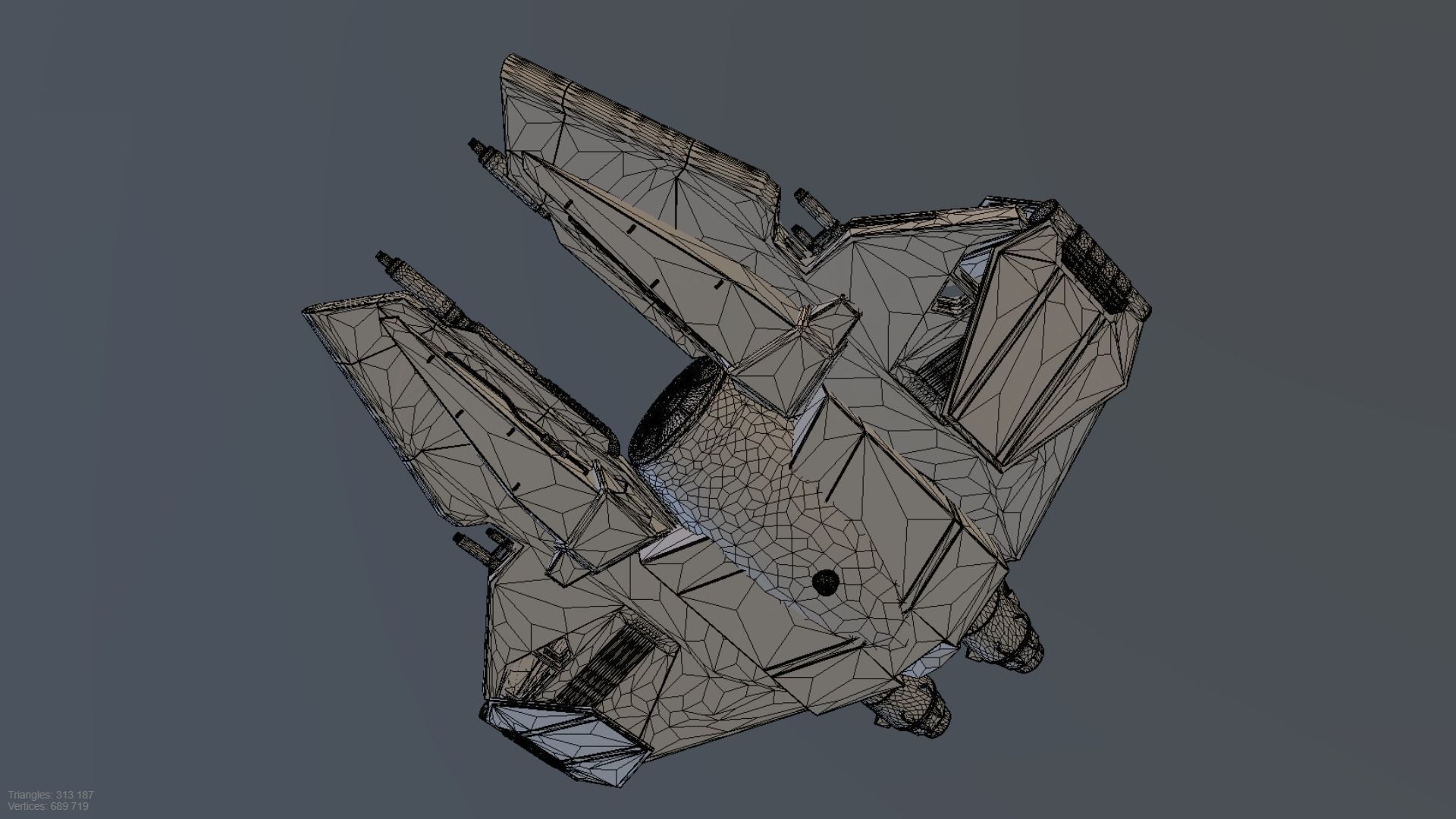 3D model STAR WARS JEDI STARSHIP PBR VR / AR / low-poly | CGTrader