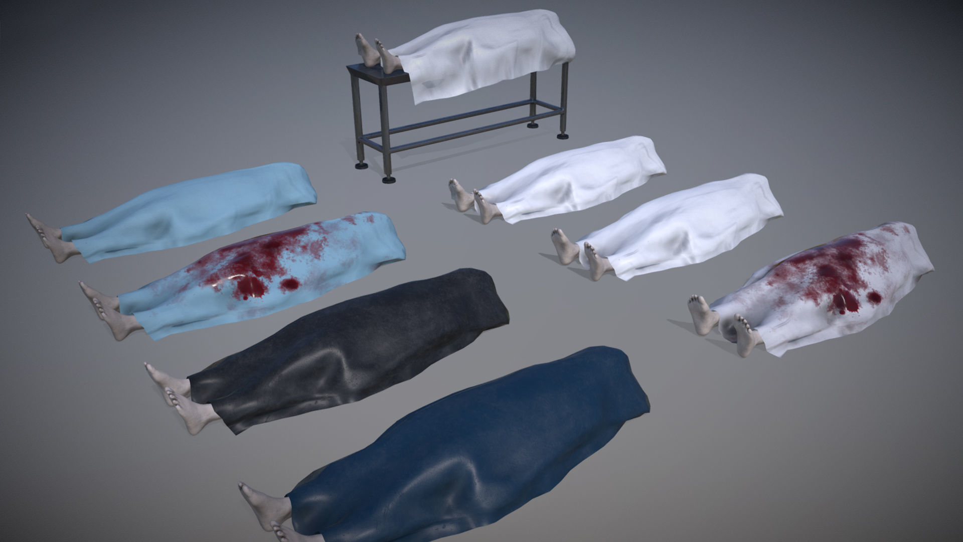 3D model Covered Human Death Body Asset VR / AR / low-poly | CGTrader