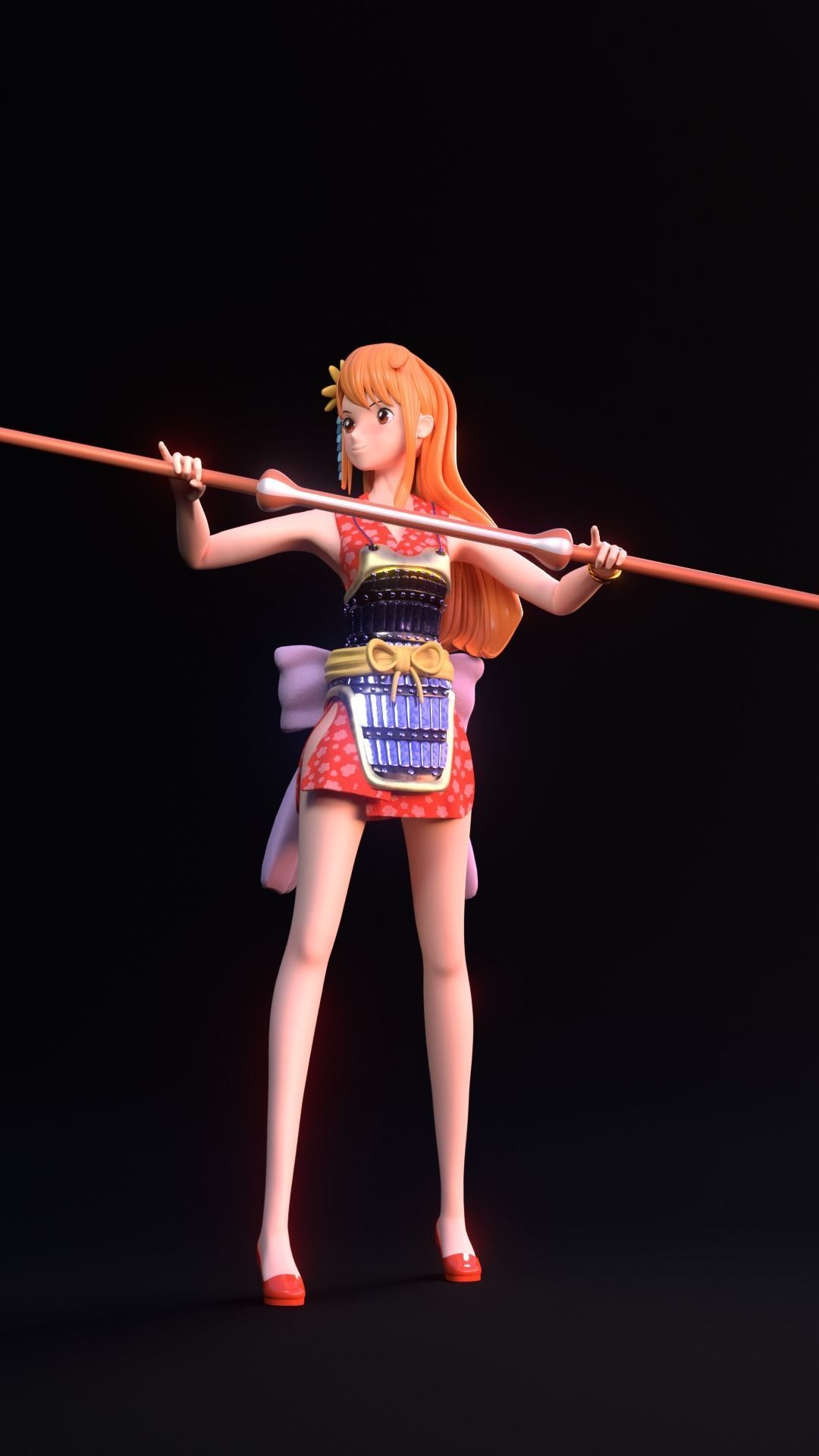 One Piece Nami Figurine 3D model rigged | CGTrader