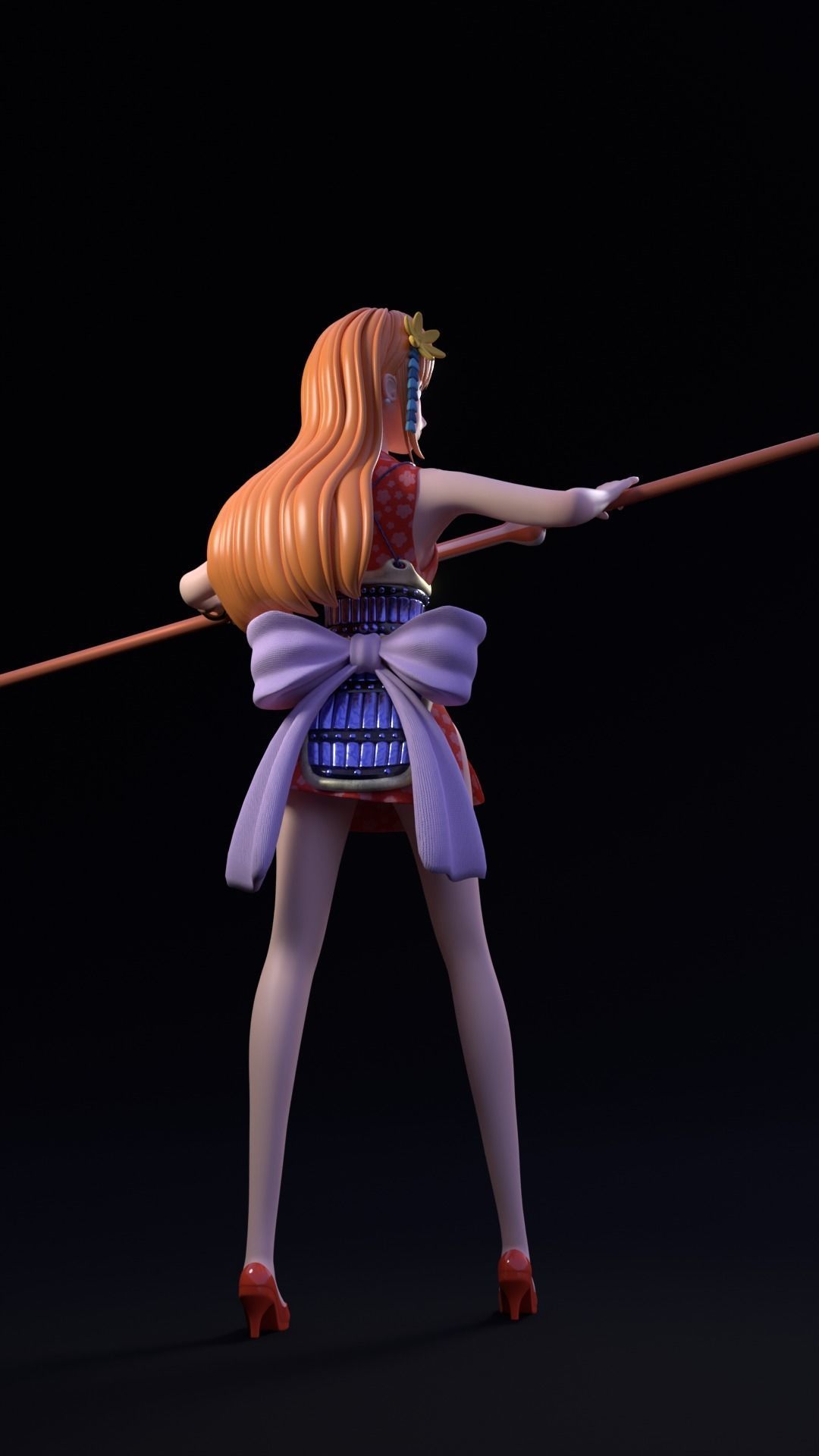 One Piece Nami Figurine 3D model rigged | CGTrader