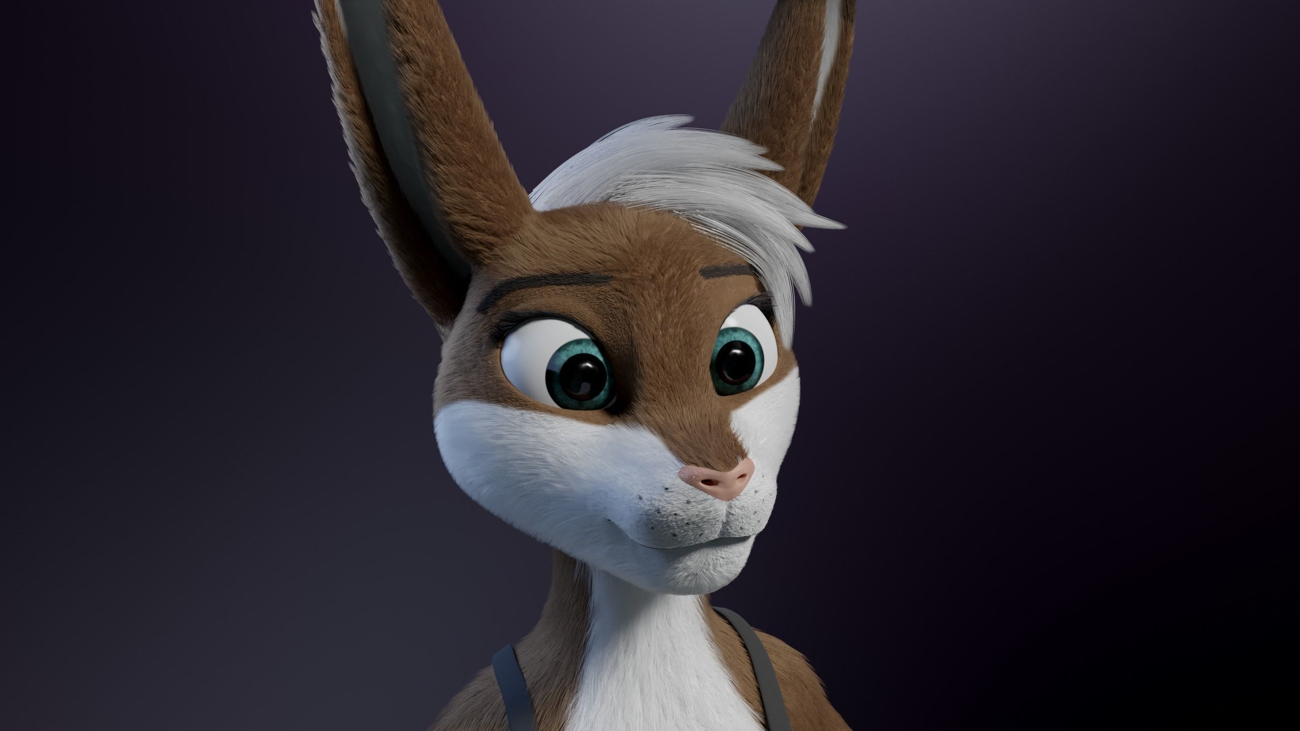 Carly Anthro Rabbit 3D model rigged | CGTrader