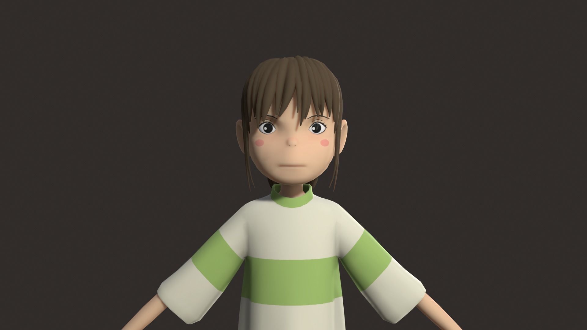 CHIHIRO 3D MODEL - SPIRITED AWAY - GHIBLI 3D model | CGTrader