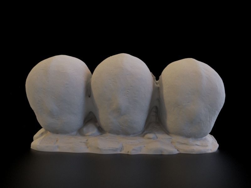 3 Skulls See No Evil Hear No Evil Speak No Evil 3D model 3D printable ...