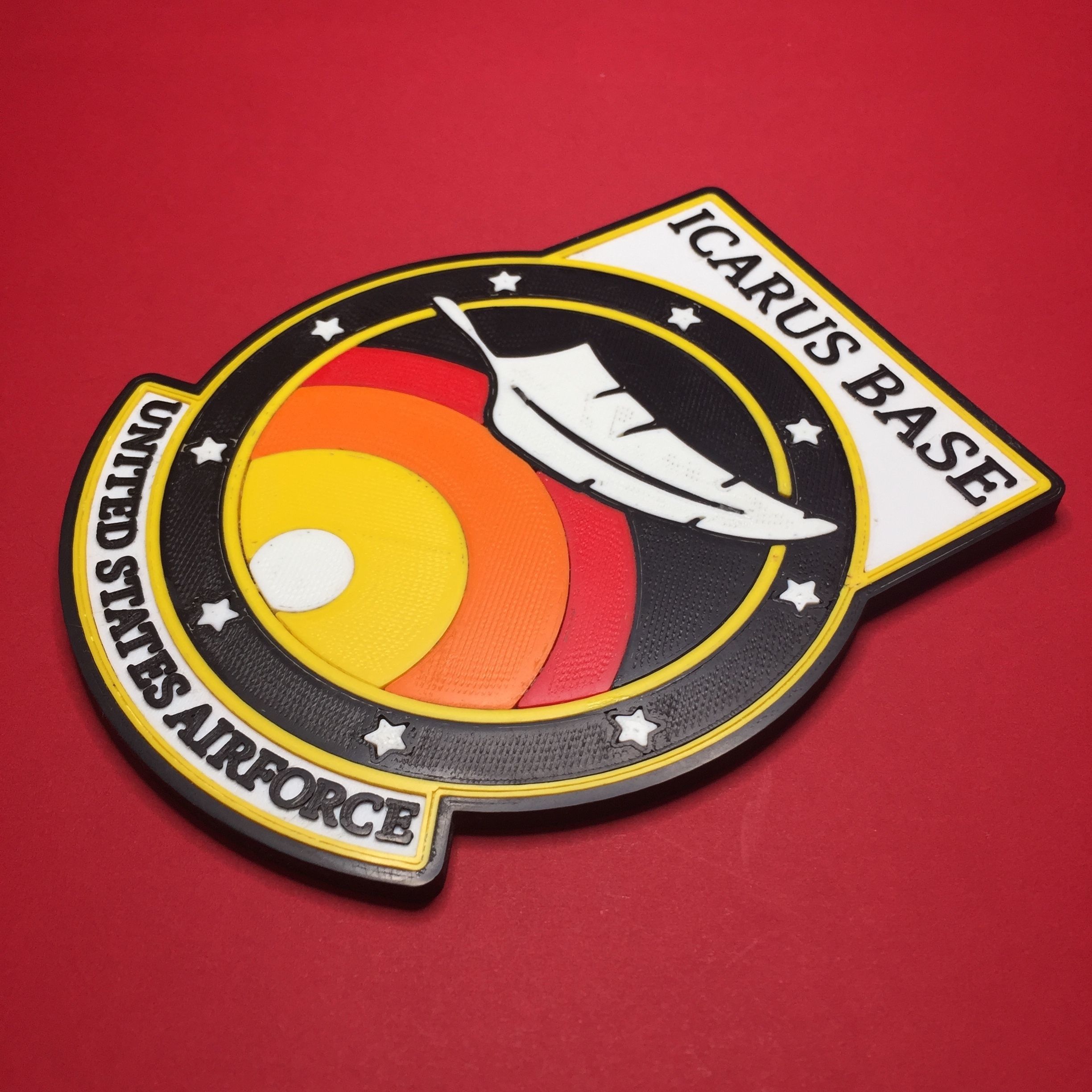 SGC Icarus Base Uniform Patch Coaster 3D model 3D printable | CGTrader