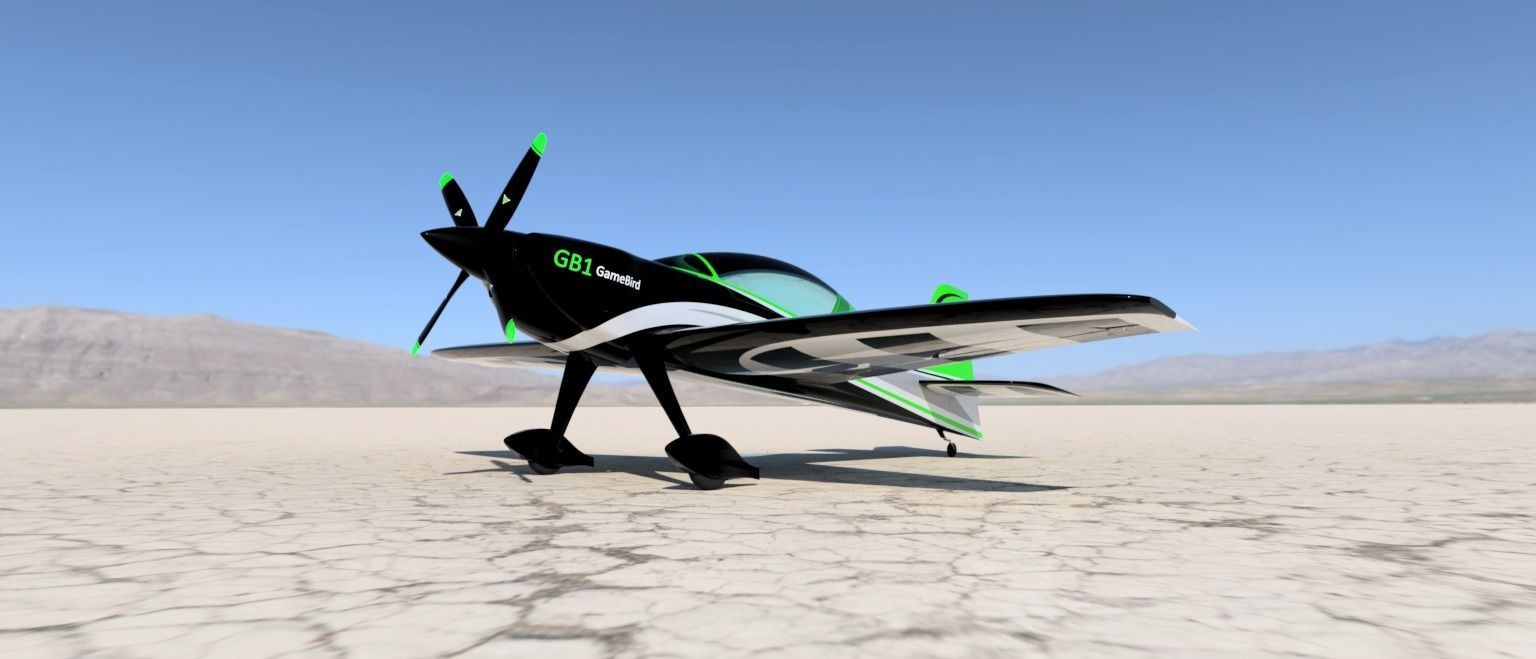 GB1 GameBird Aerobatic Aircraft Miniature 3D model rigged | CGTrader