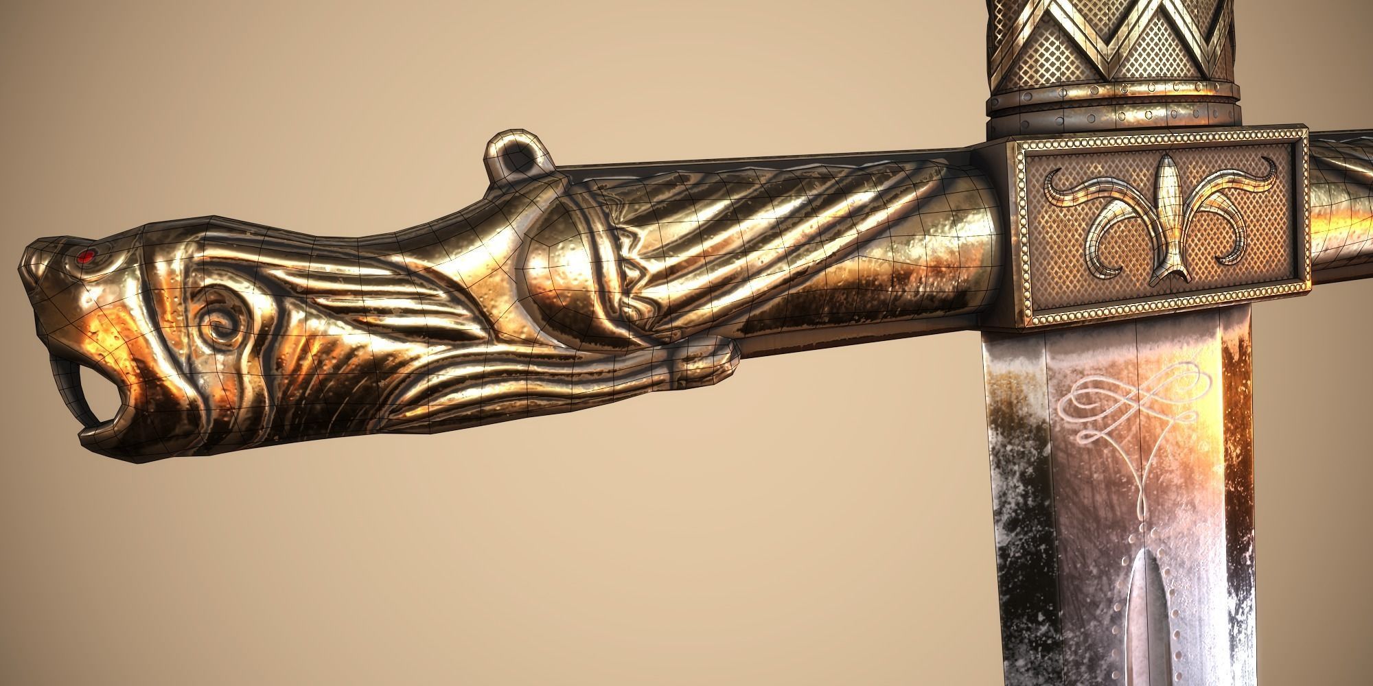 3D model Joyeuse Sword VR / AR / low-poly | CGTrader