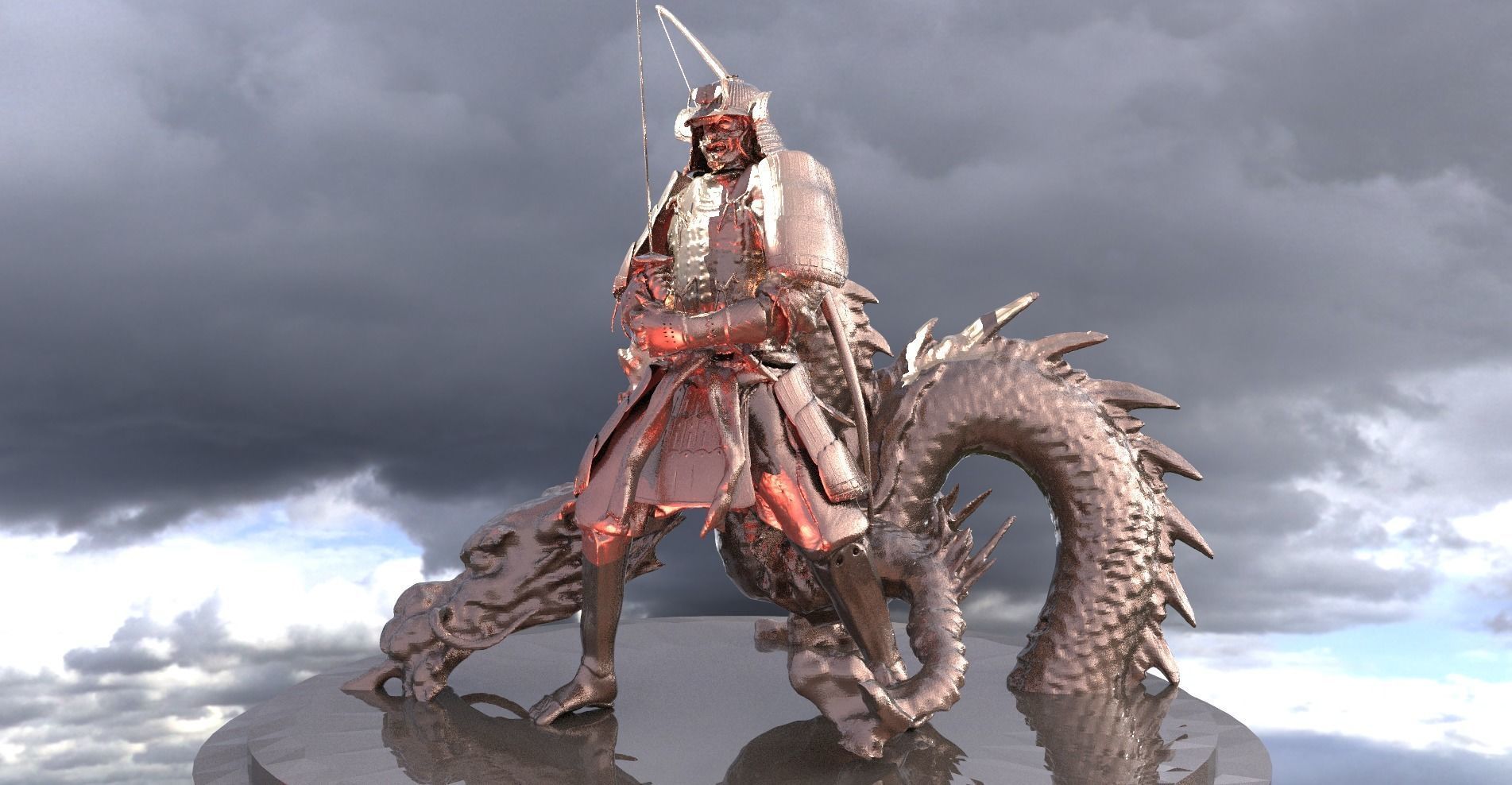 Dragon Samurai warrior 3D model | CGTrader