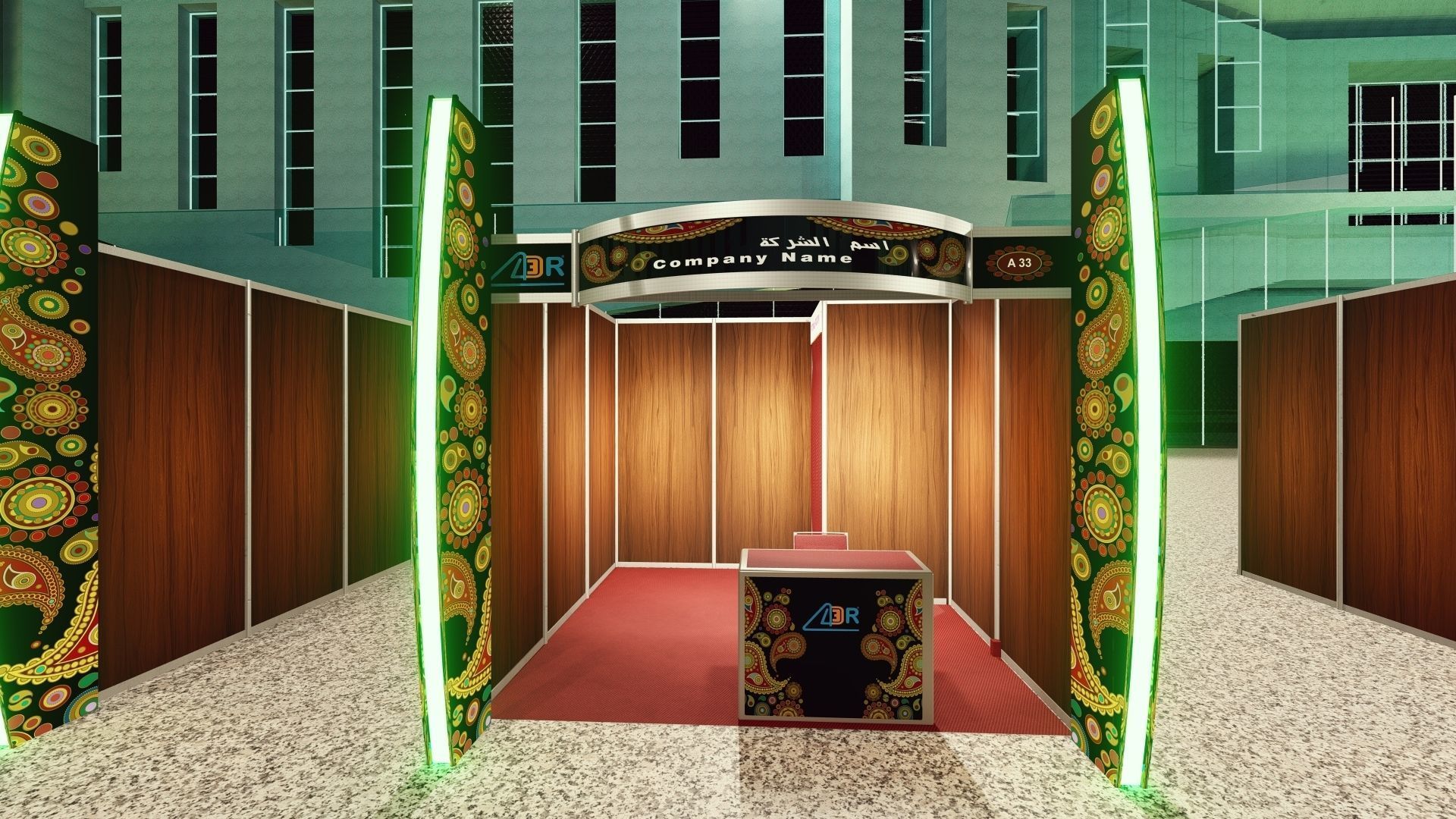 3x3 system octanorm Booth Design 3D model | CGTrader