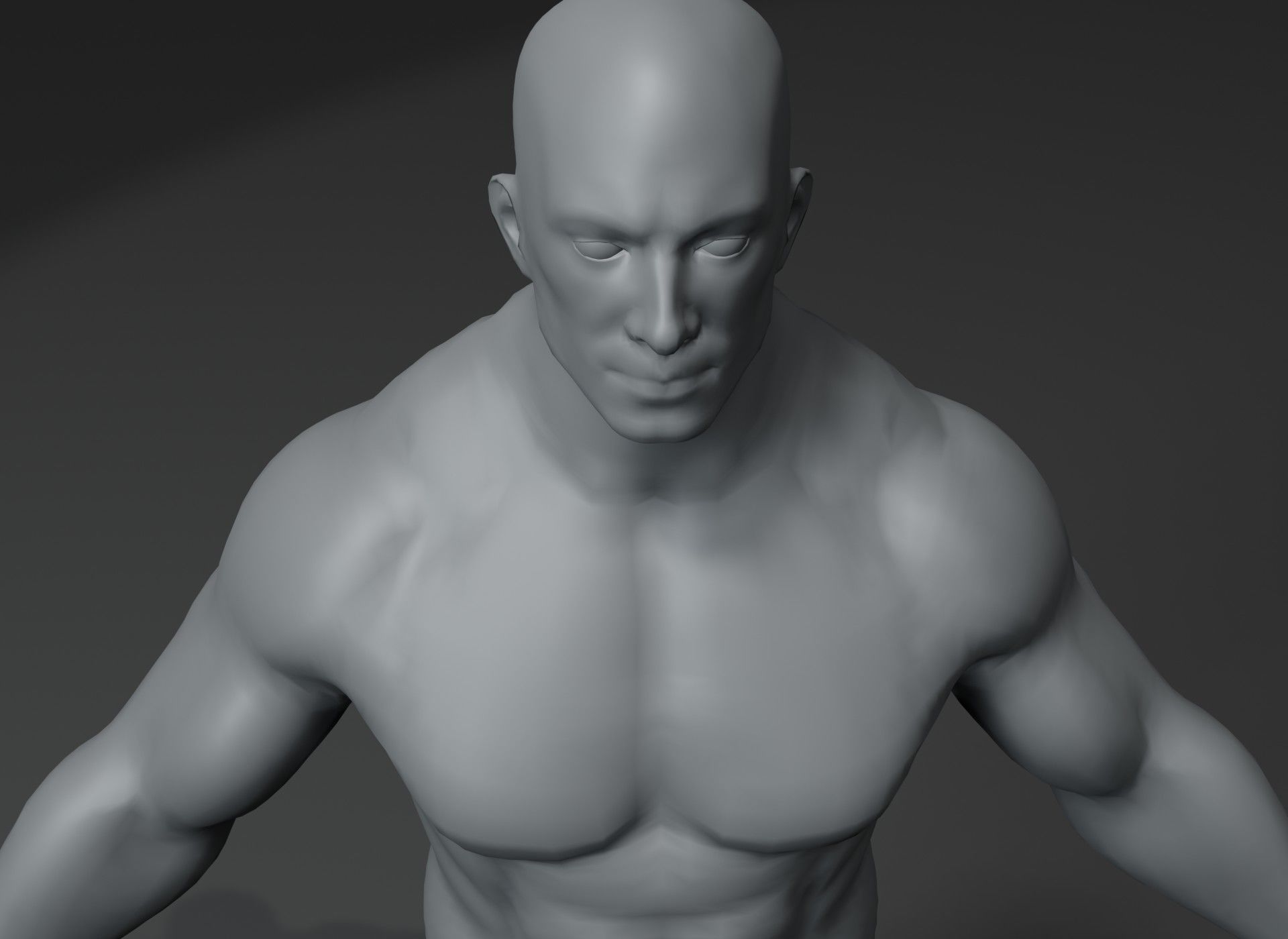 3D model Strong Male Body Base Mesh Animated Rigged 3D Model 20k ...