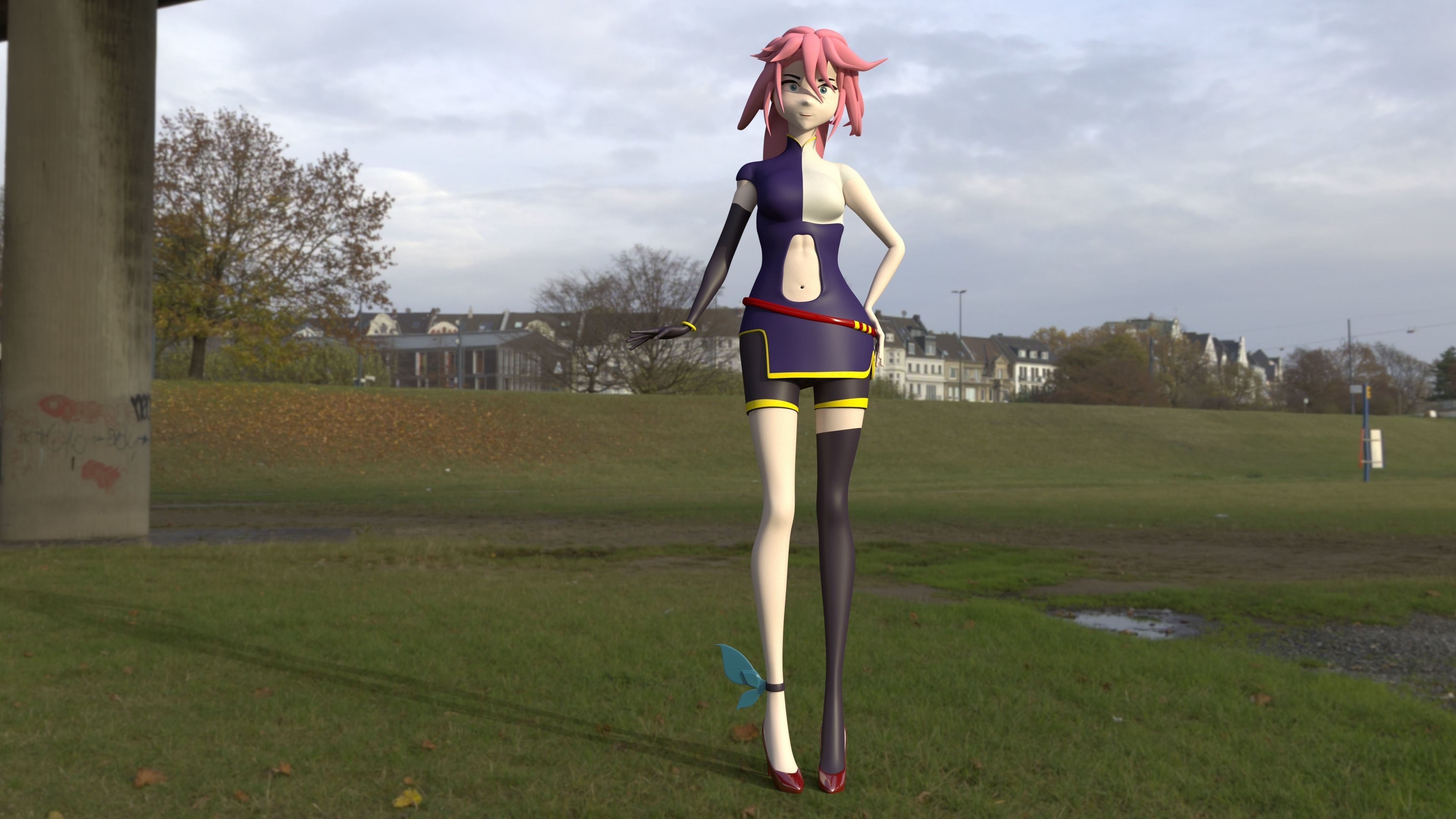 3D model ANIME GIRL LOWPOLY MODEL VR / AR / low-poly | CGTrader