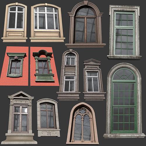 3D model Classic PBR Windows Collection 2 VR / AR / low-poly | CGTrader