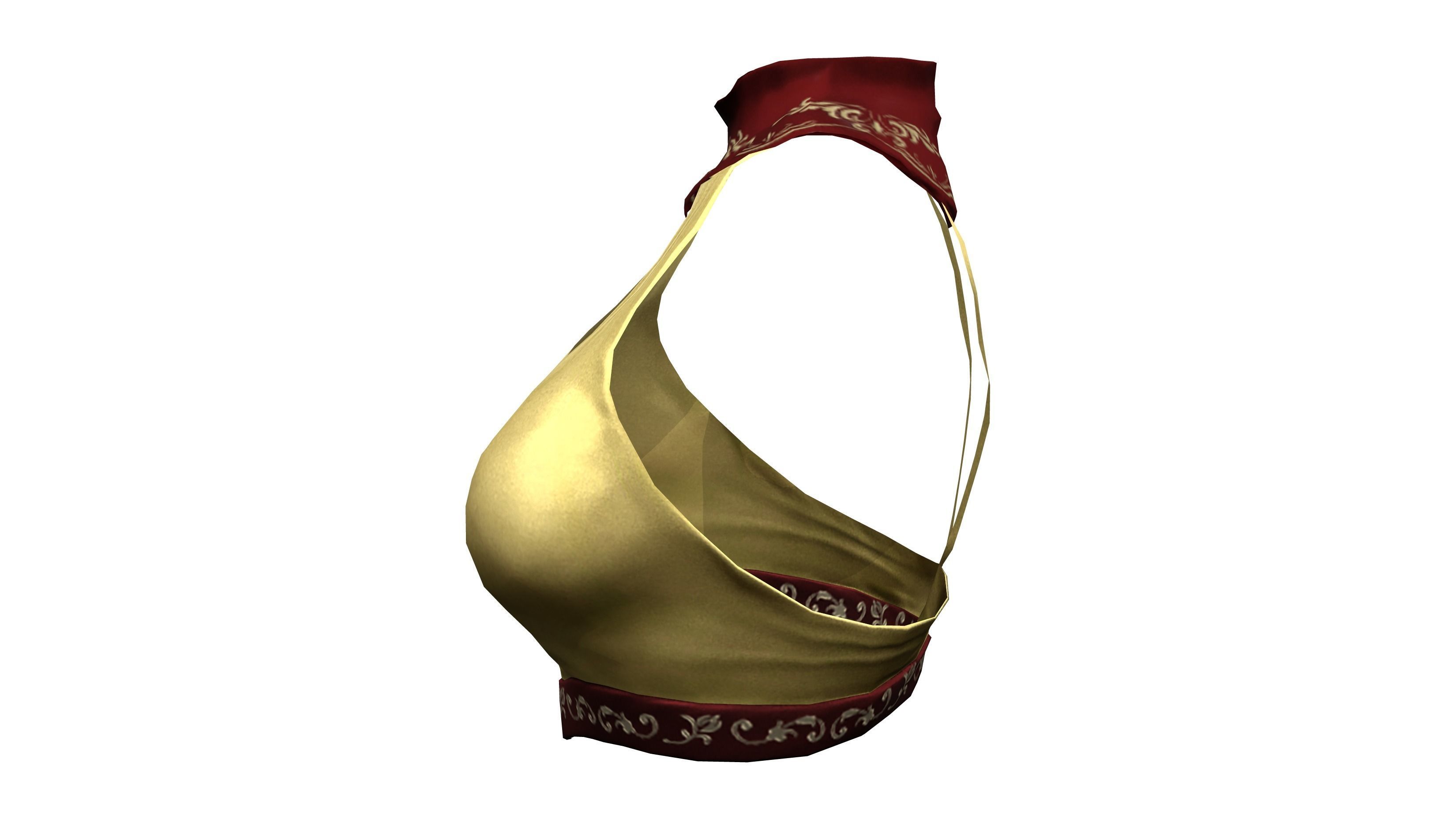 3D model V Cut Halter Top With Neckline VR / AR / low-poly | CGTrader