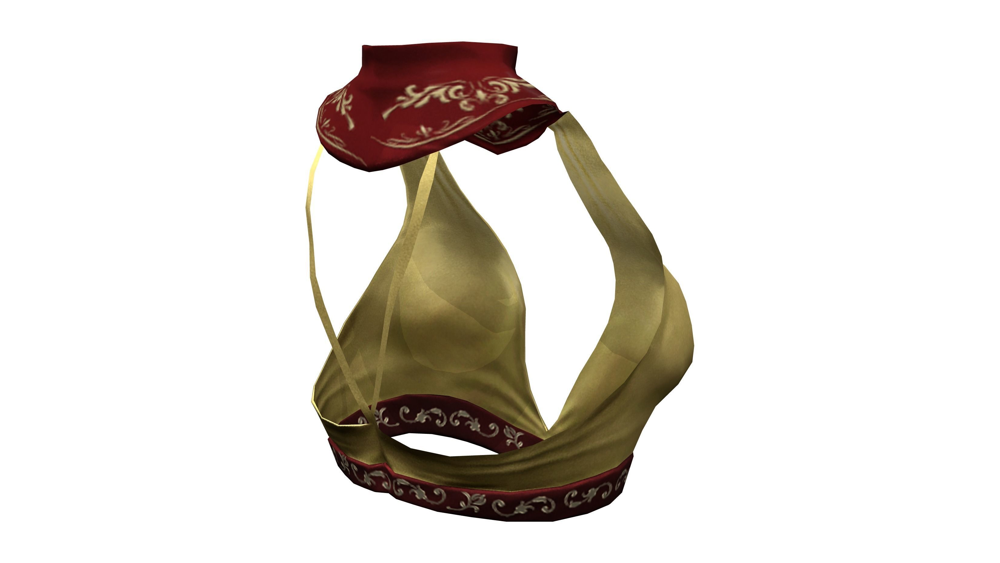 3D model V Cut Halter Top With Neckline VR / AR / low-poly | CGTrader