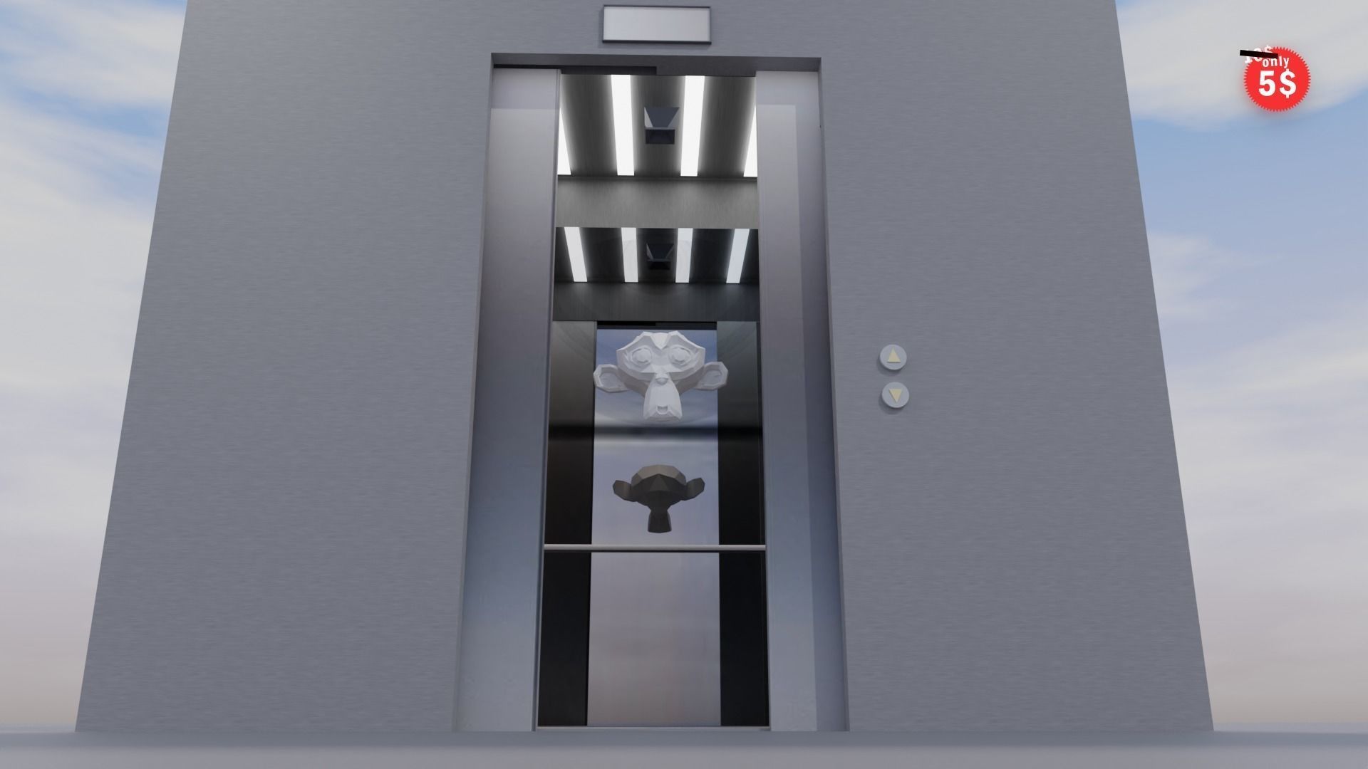 3D model Elevator 3D Model rigged VR / AR / low-poly | CGTrader