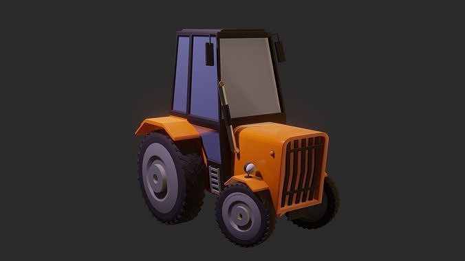 3D model Low Poly Tractor VR / AR / low-poly | CGTrader