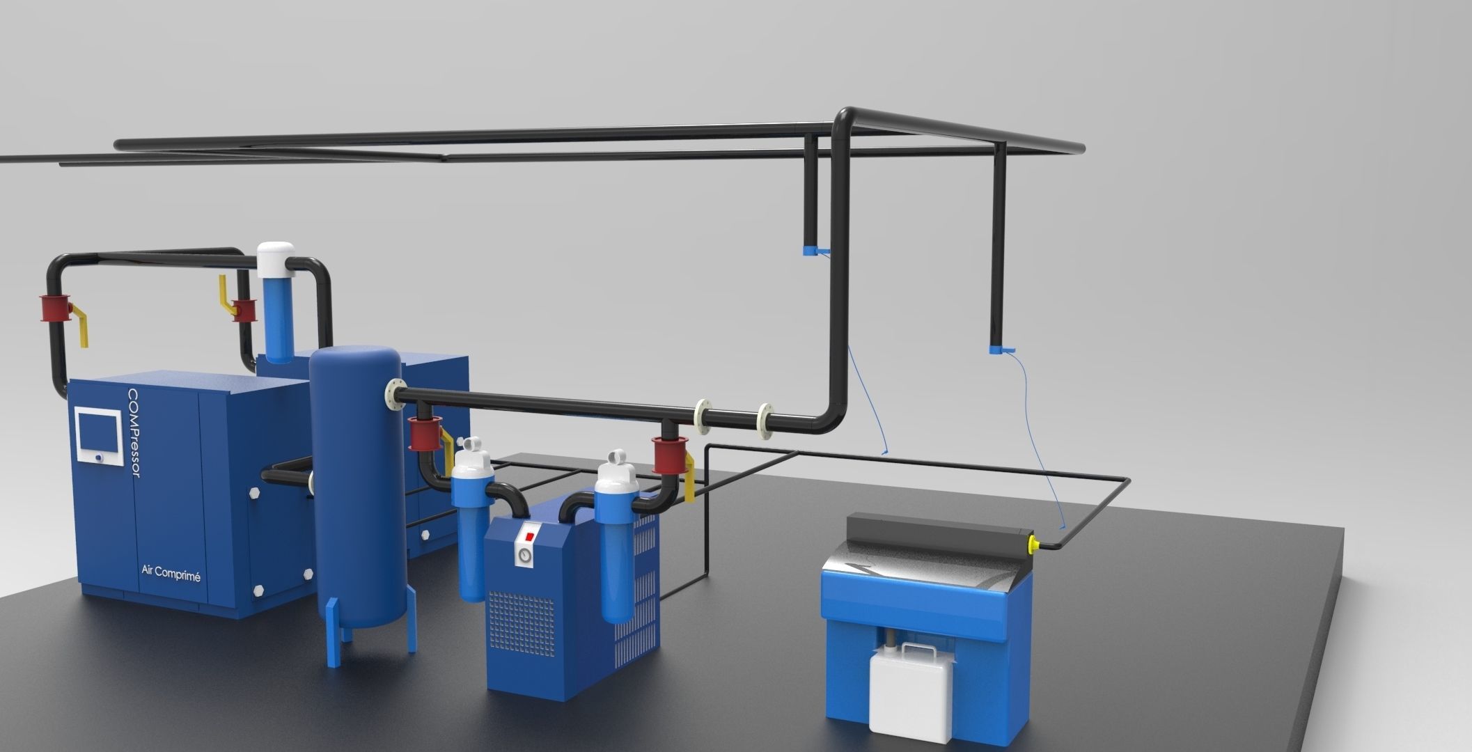 compressor room 3D model | CGTrader
