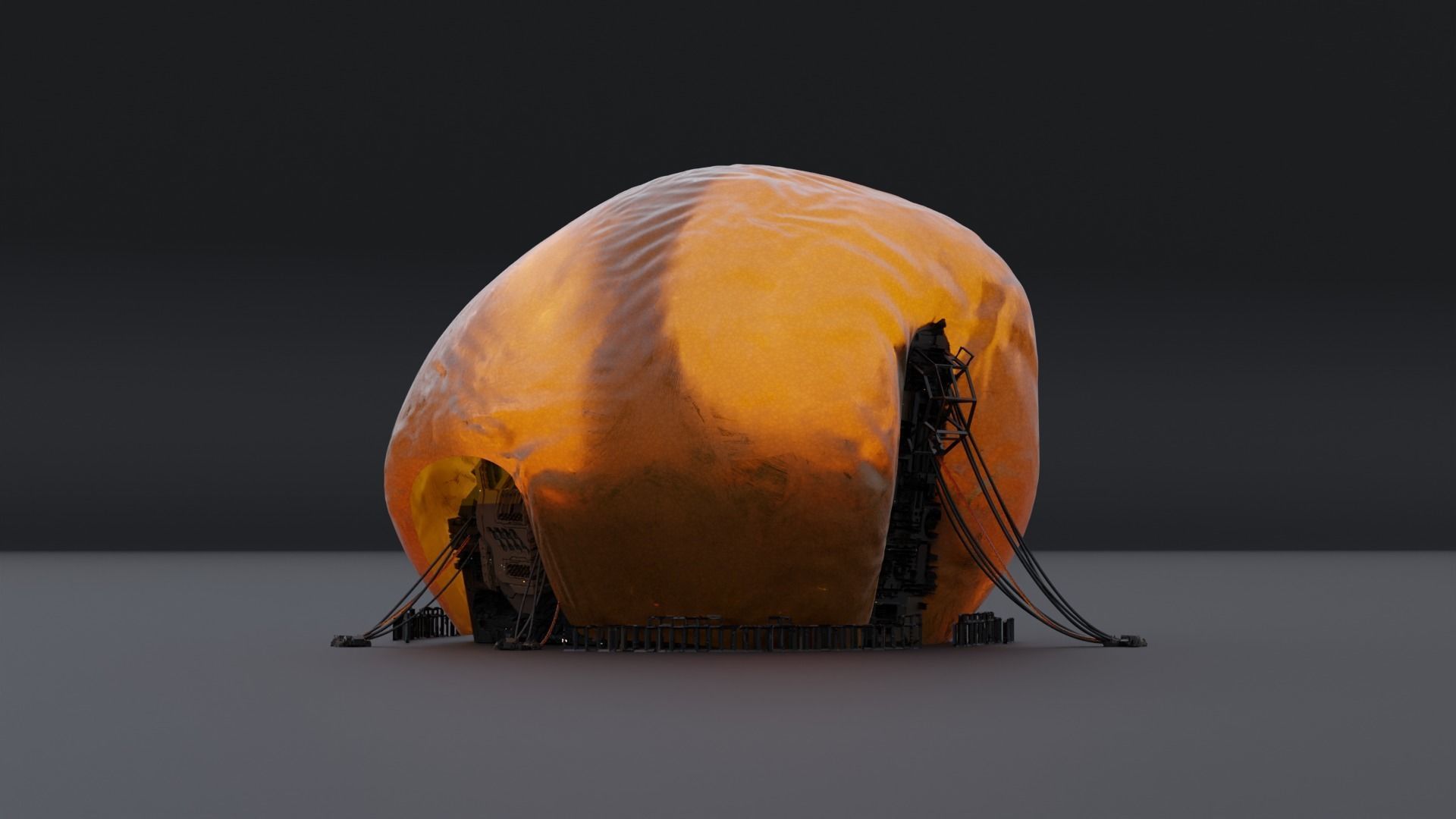 Organic Alien Building Structures Collection 3D model | CGTrader