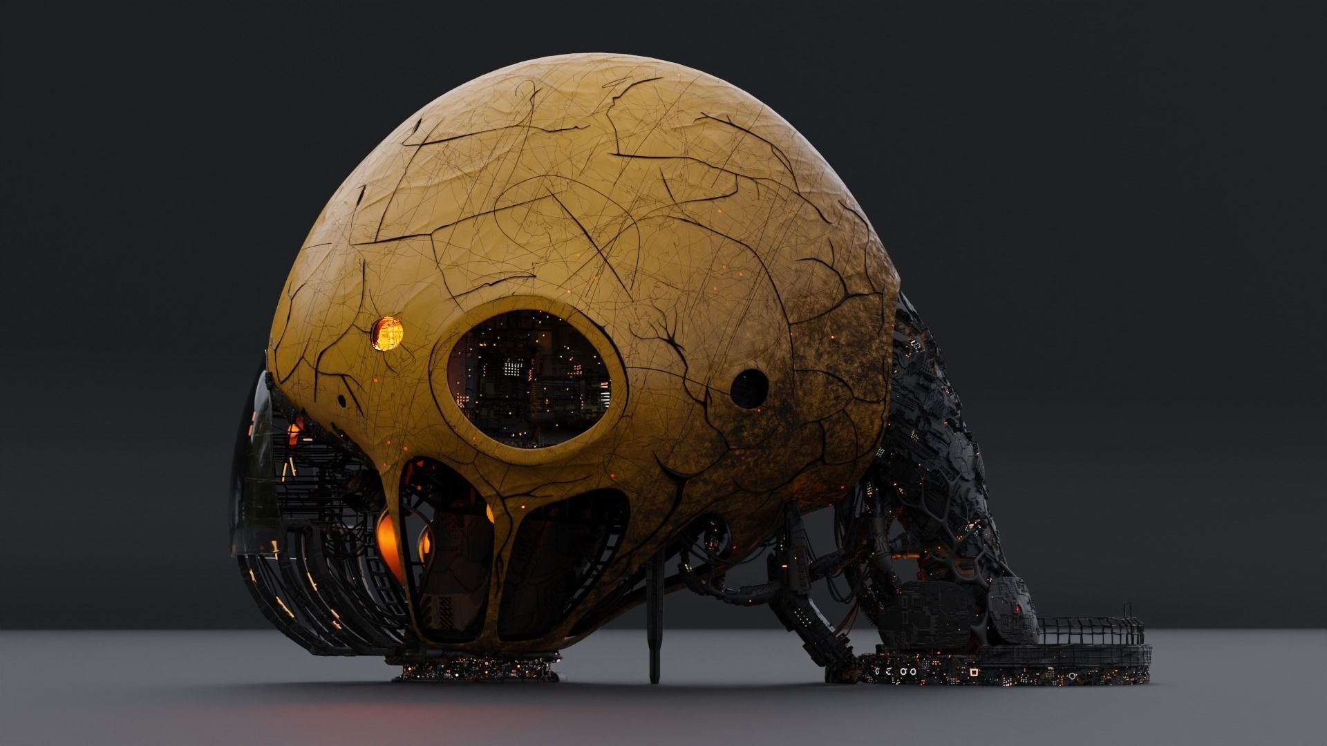 Organic Alien Building Structures Collection 3D model | CGTrader