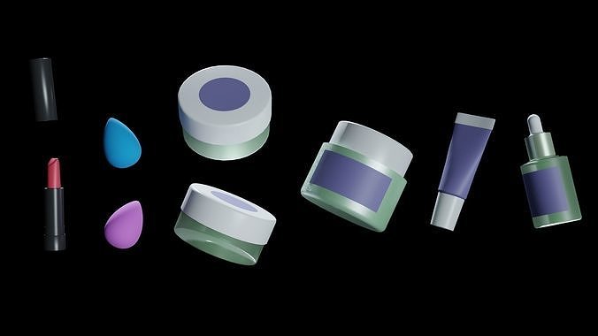 Cosmetics with animation and without 3D model animated | CGTrader