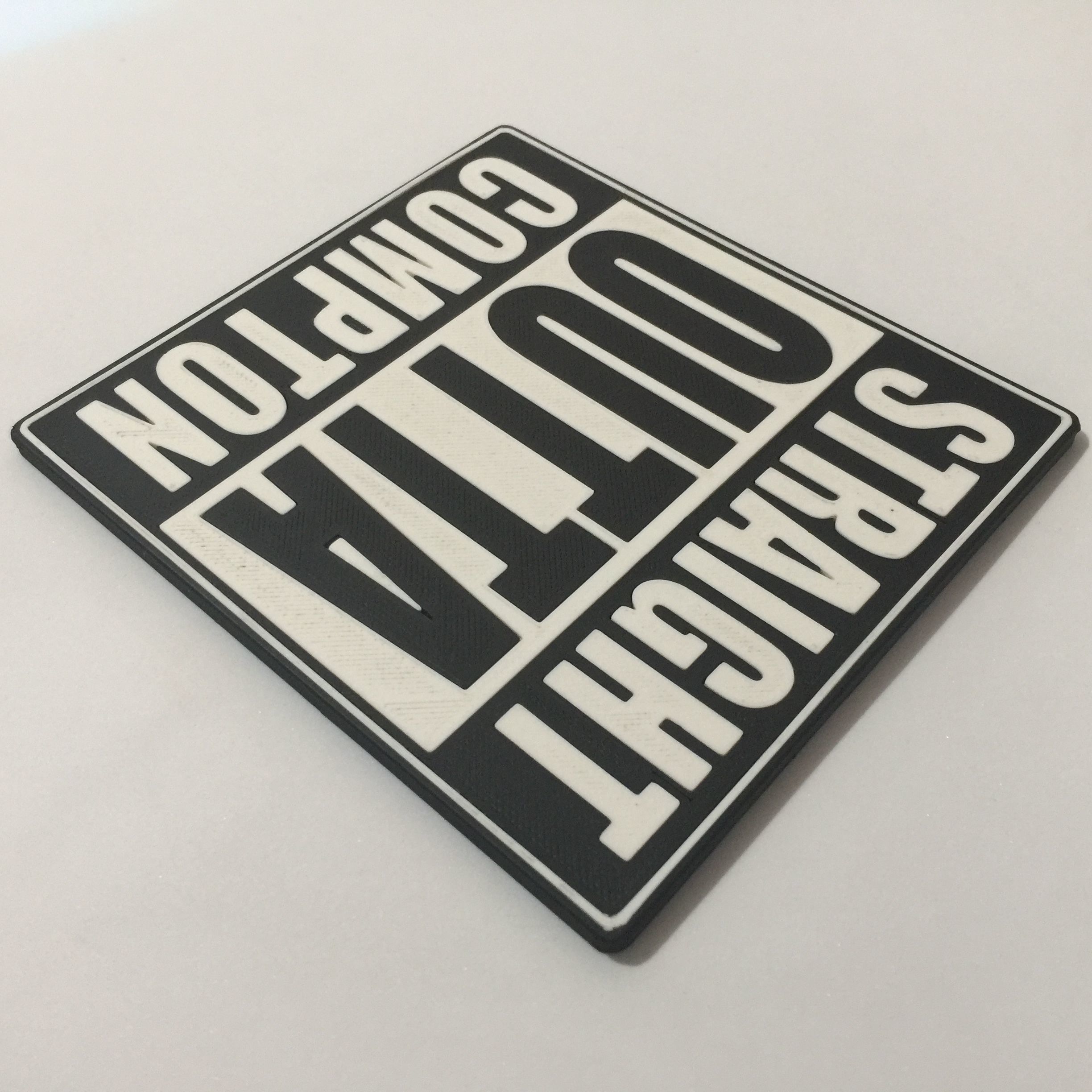 Straight Outta Compton logo Coaster free 3D model 3D printable | CGTrader