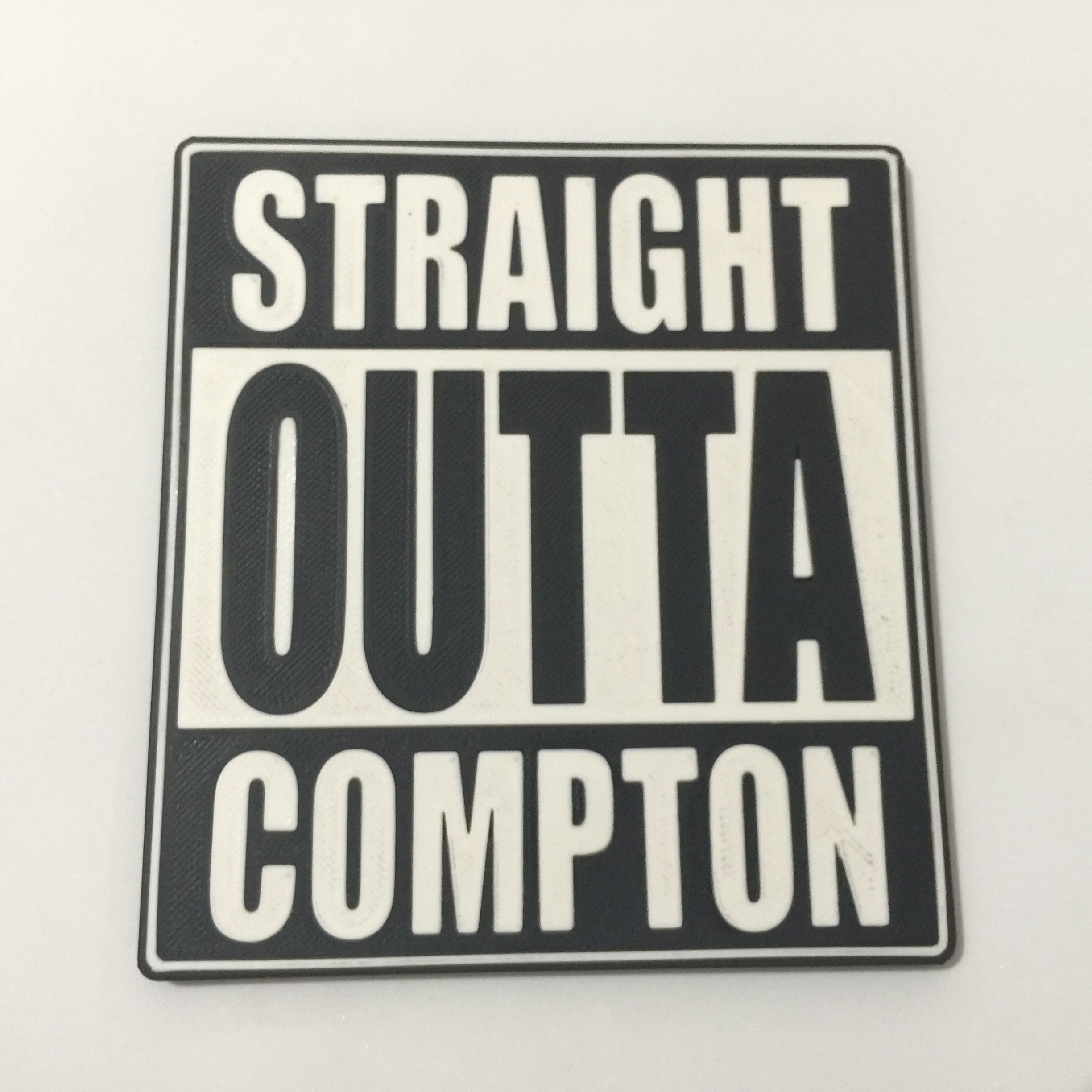 Straight Outta Compton logo Coaster free 3D model 3D printable | CGTrader