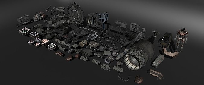 Mechanical asset pack 3D model | CGTrader