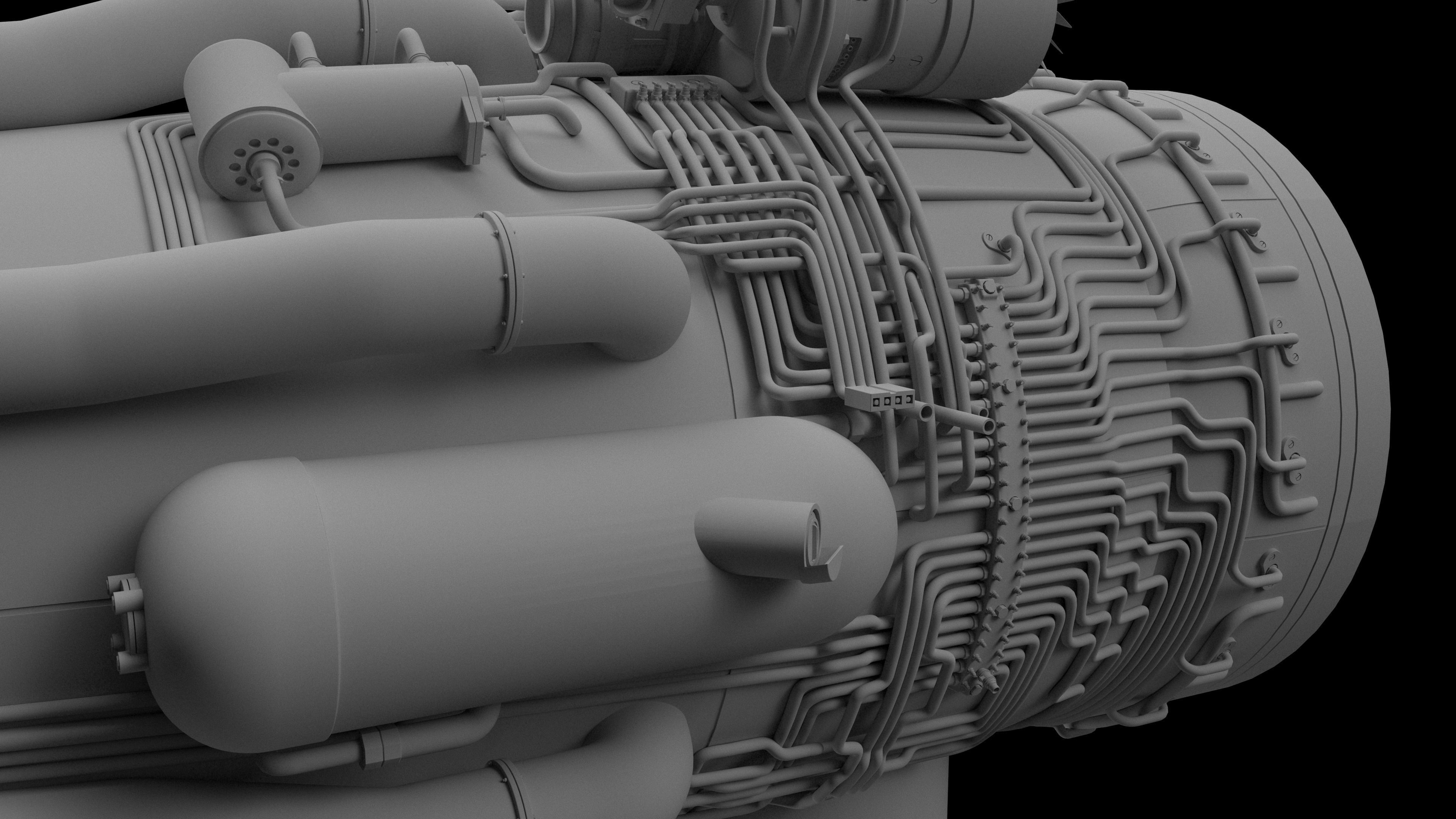 This is an engine created for VTOL aircraft 3D model rigged | CGTrader