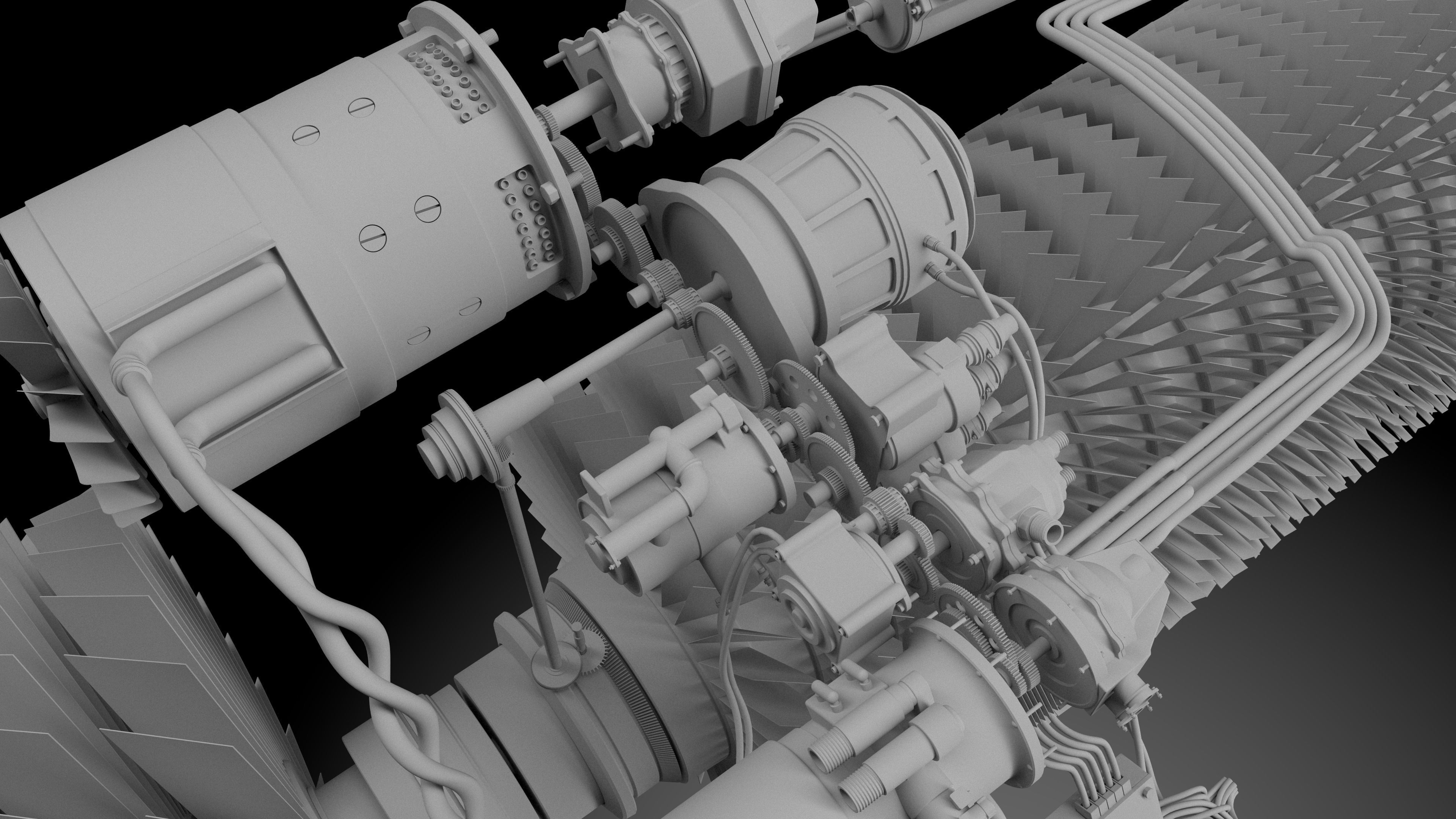 This is an engine created for VTOL aircraft 3D model rigged | CGTrader