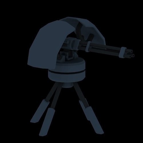 3D model Automatic Rapid Fire Gun VR / AR / low-poly | CGTrader