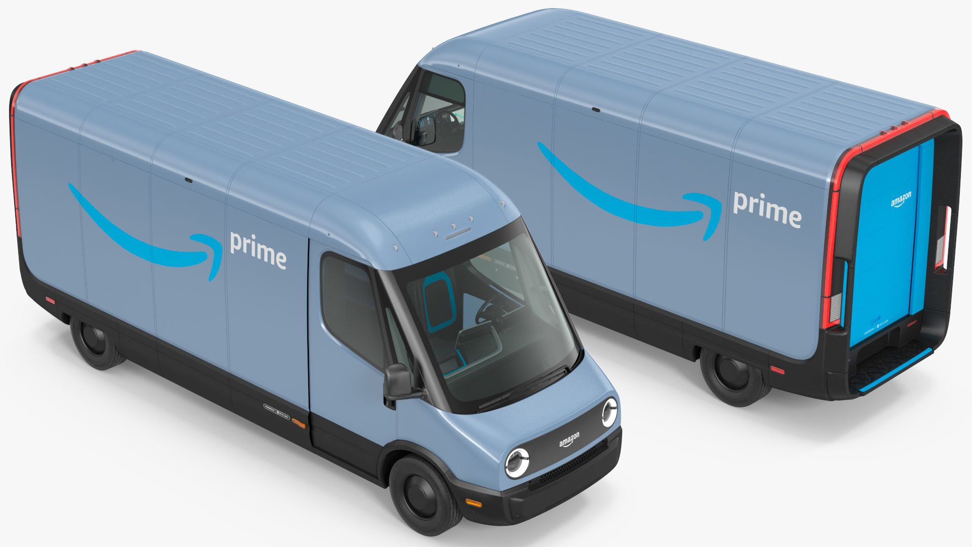 Amazon Electric Delivery Van Simple Interior 3D model | CGTrader