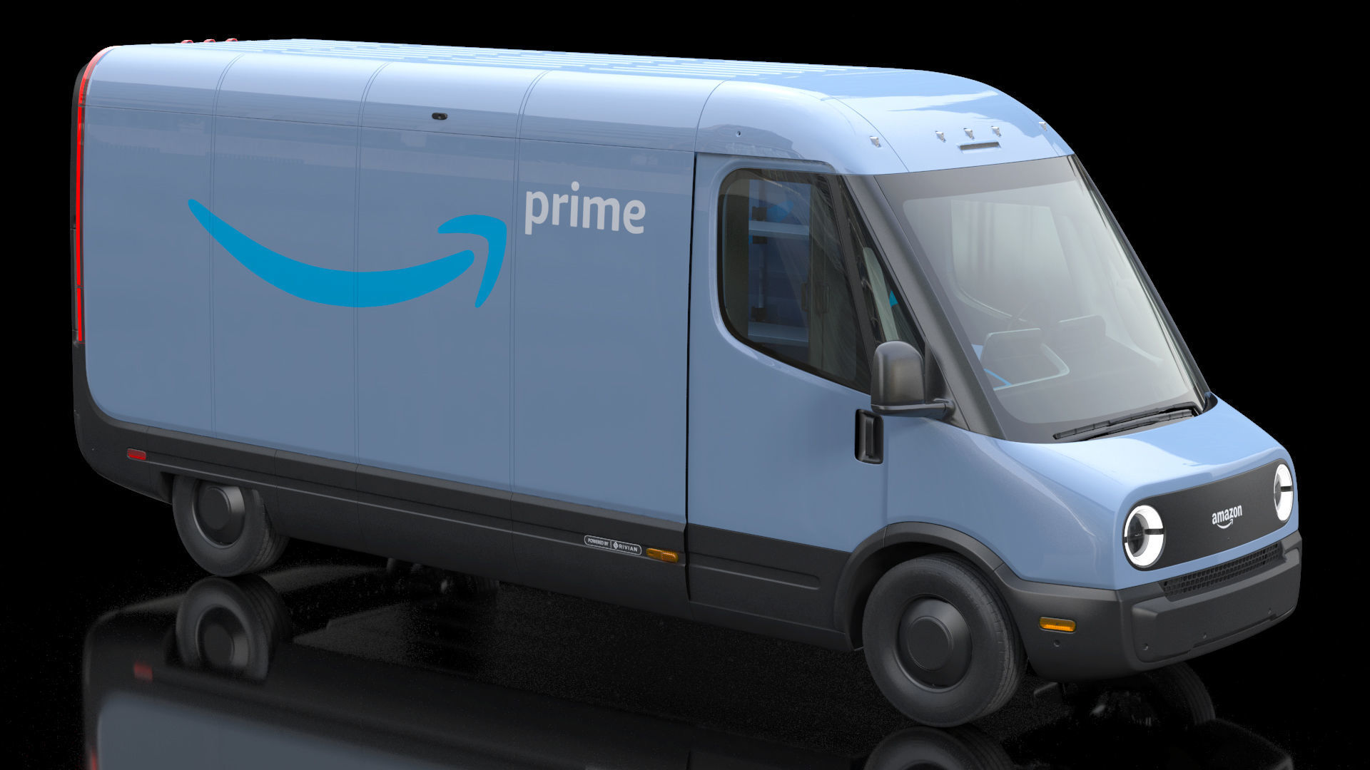Amazon Electric Delivery Van Simple Interior 3D model | CGTrader