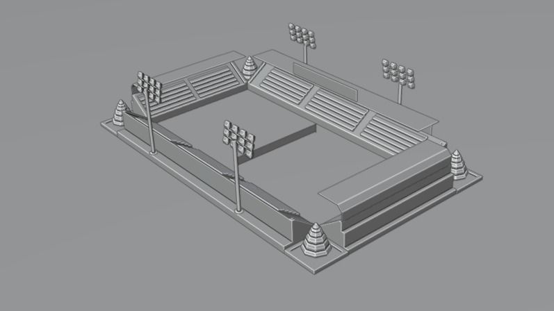 3D model Low Poly Tennis Court VR / AR / low-poly | CGTrader