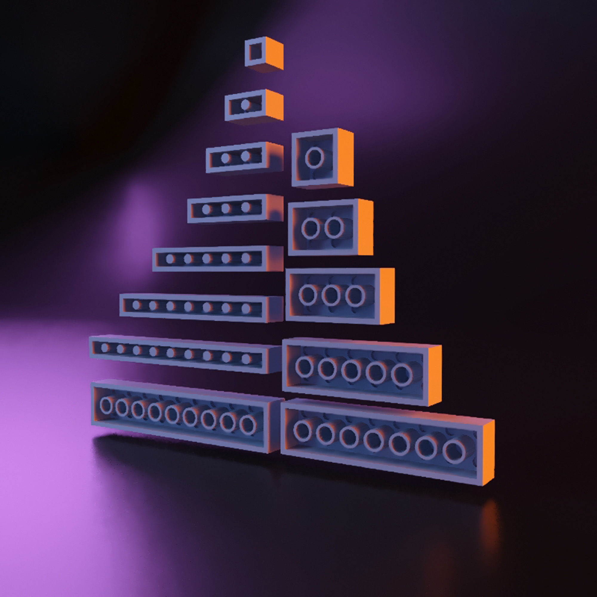 Lego bricks stl 3D model 3D printable | CGTrader