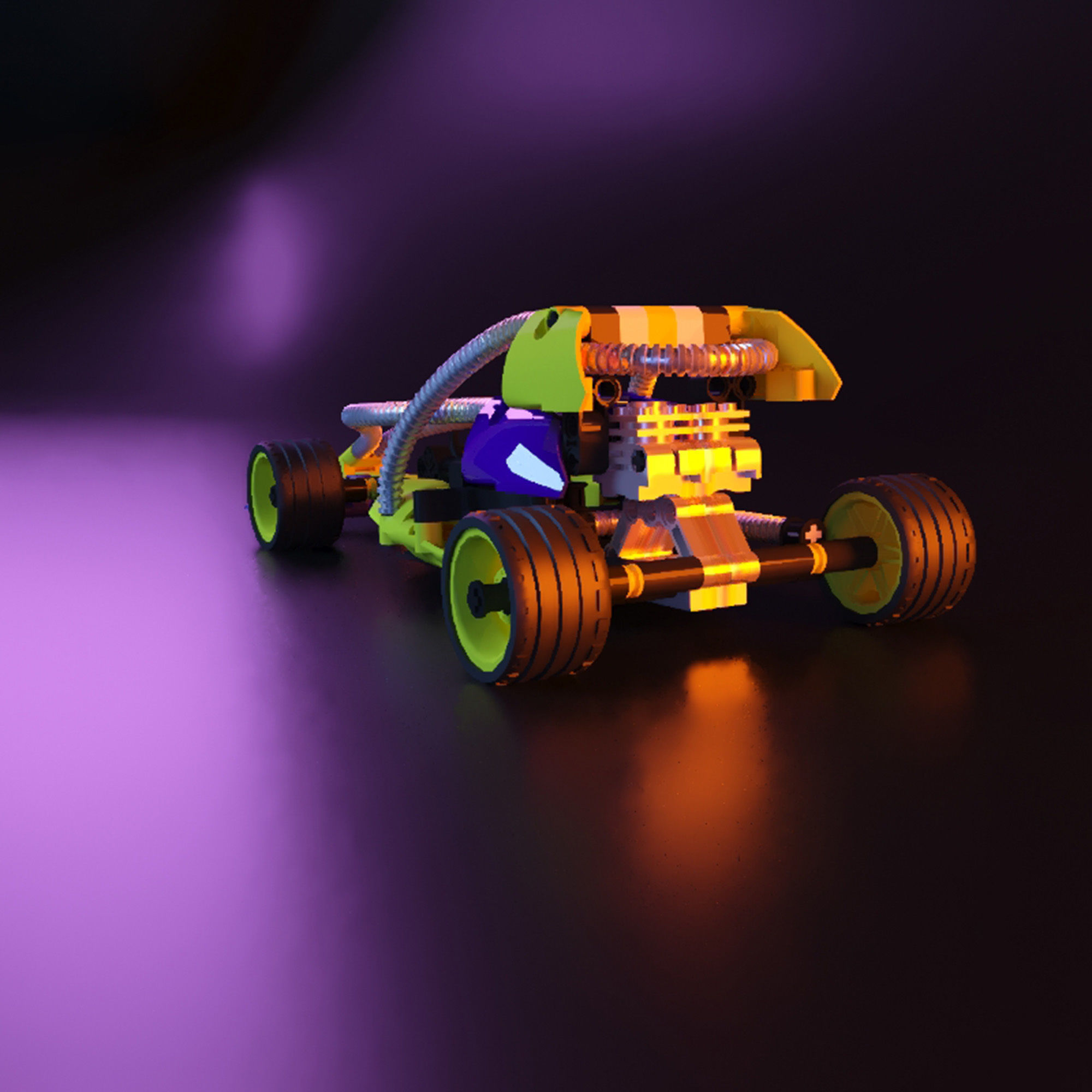 Lego racing car stl 3D model 3D printable | CGTrader