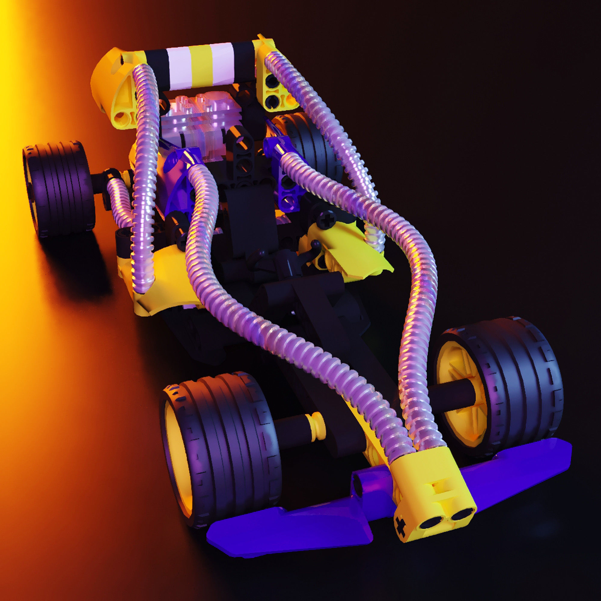 Lego racing car stl 3D model 3D printable | CGTrader