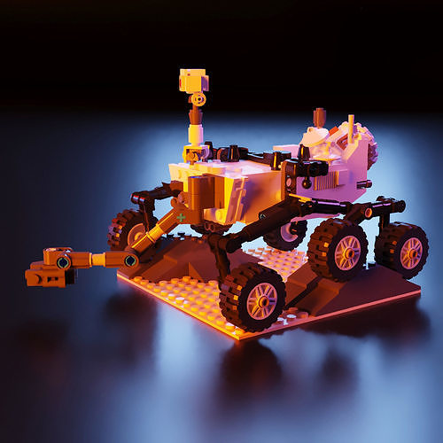 Lego moon rover stl 3D model 3D printable | CGTrader