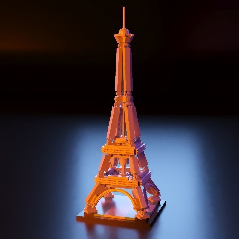 LEGO city Eiffel Tower stl 3D model 3D printable | CGTrader