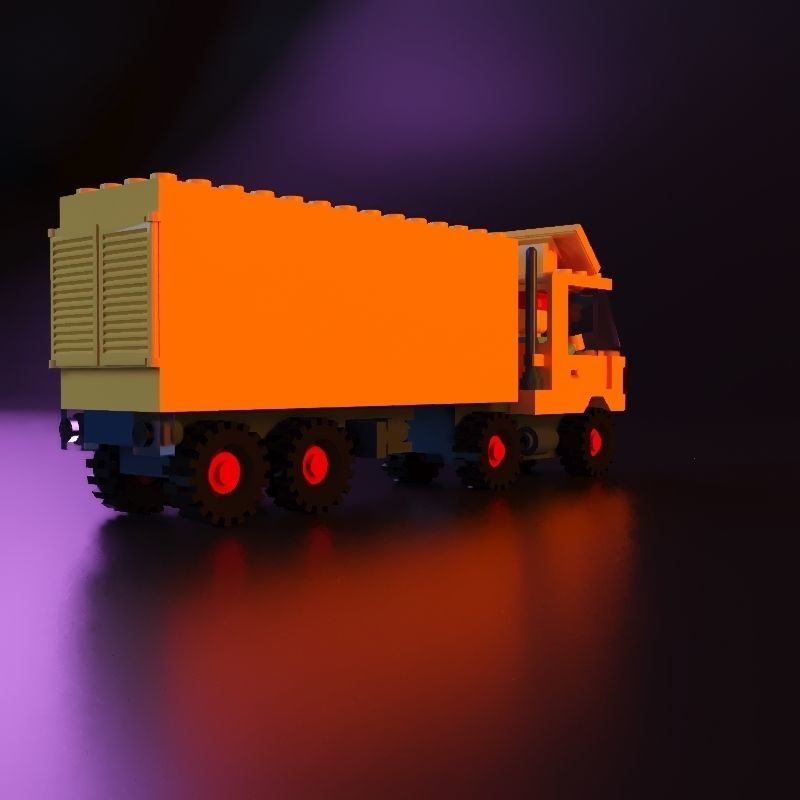Lego truck car stl 3D model 3D printable | CGTrader