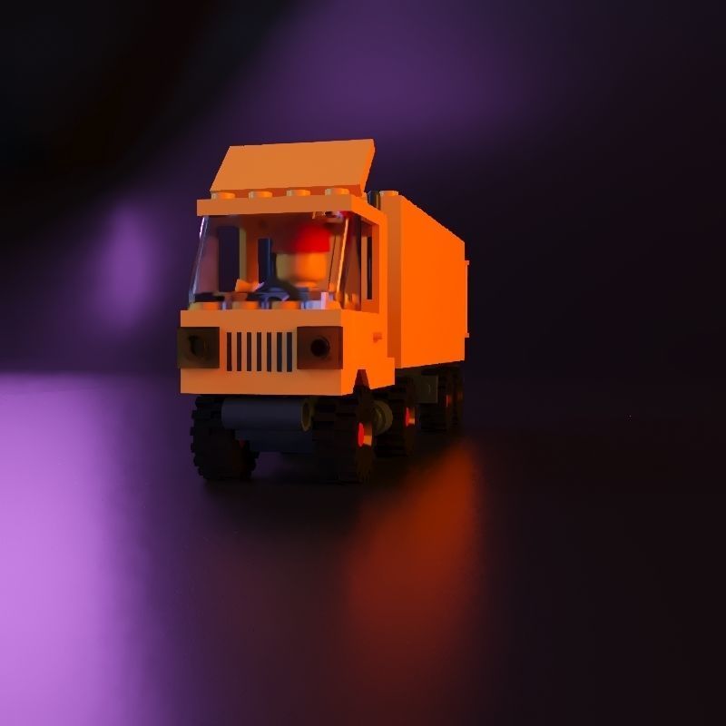 Lego truck car stl 3D model 3D printable | CGTrader