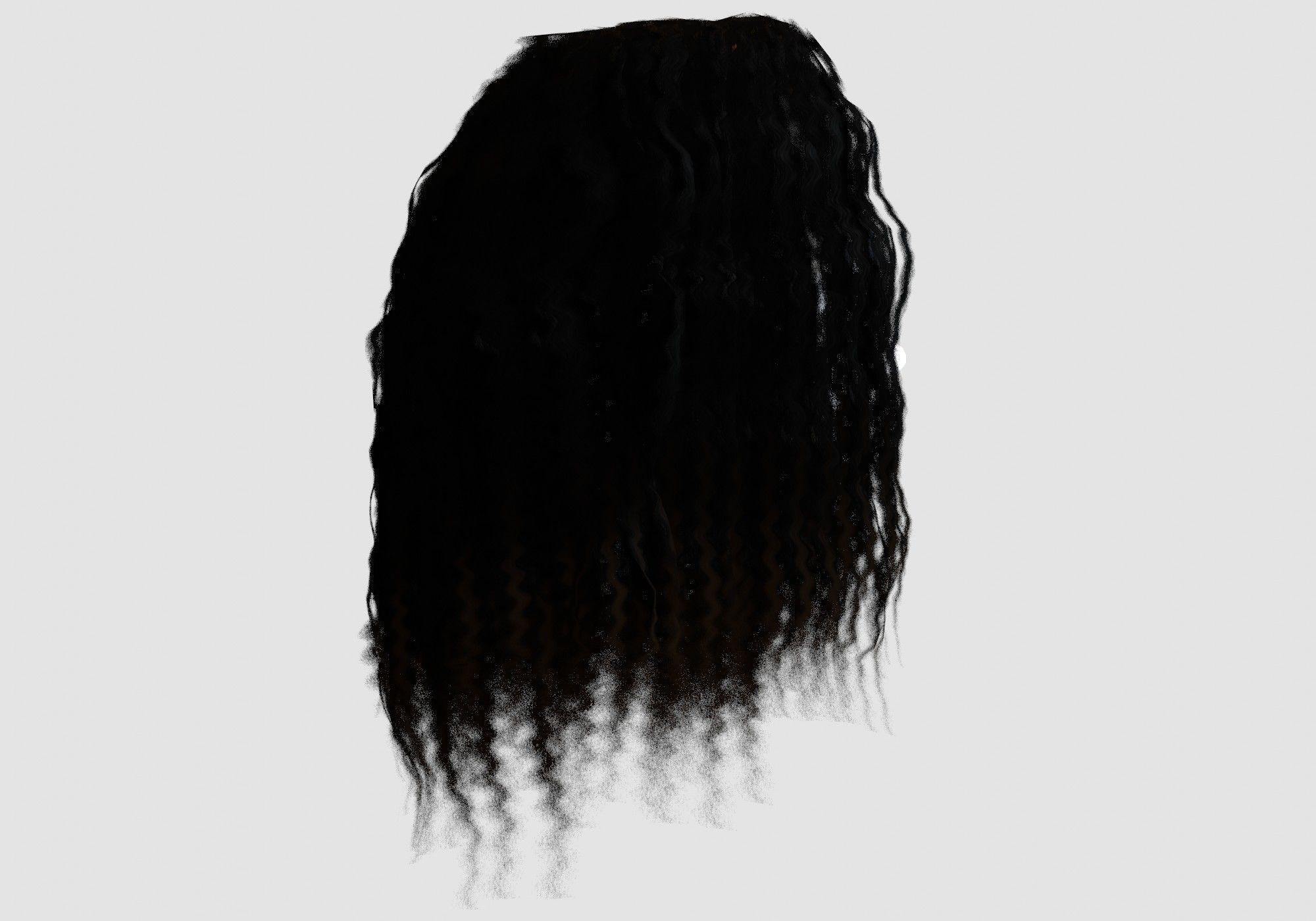long afro hair 3D model | CGTrader