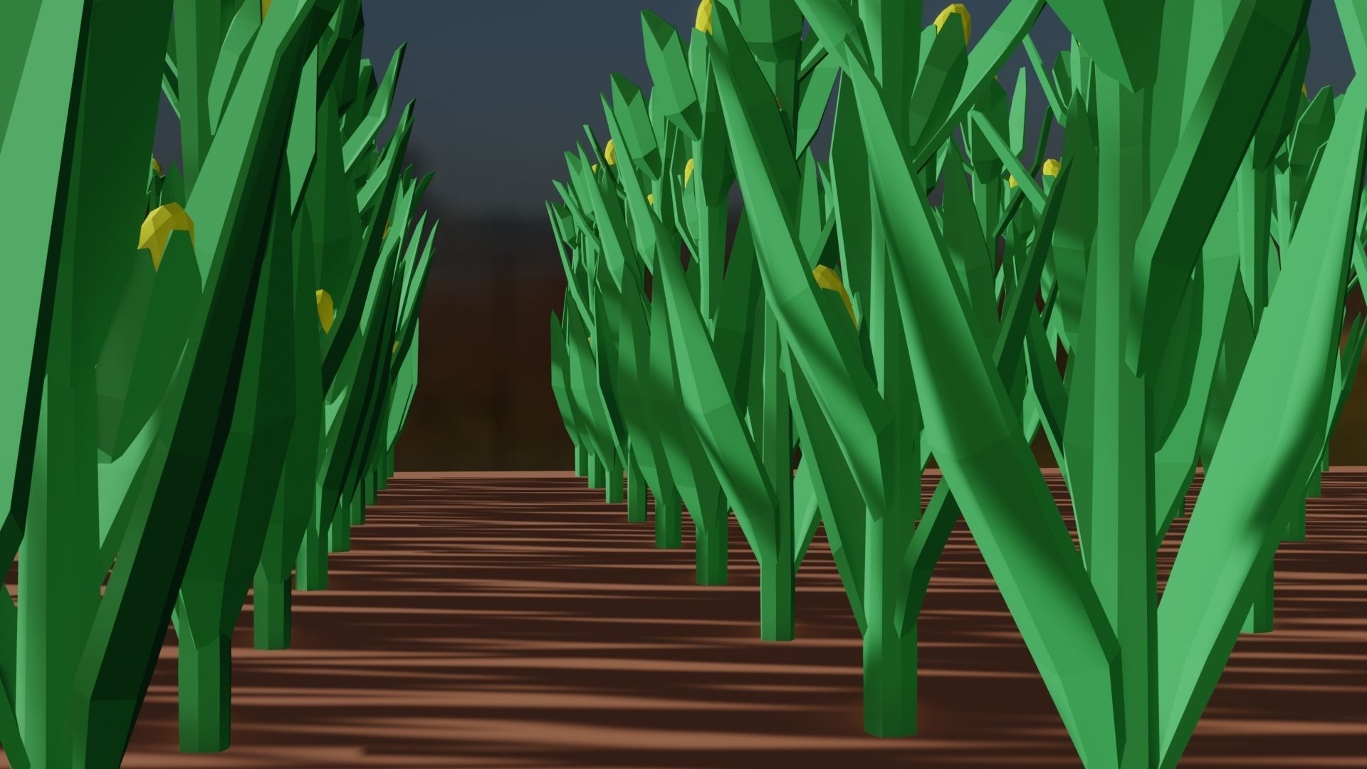 3D model Corn field isometric VR / AR / low-poly | CGTrader