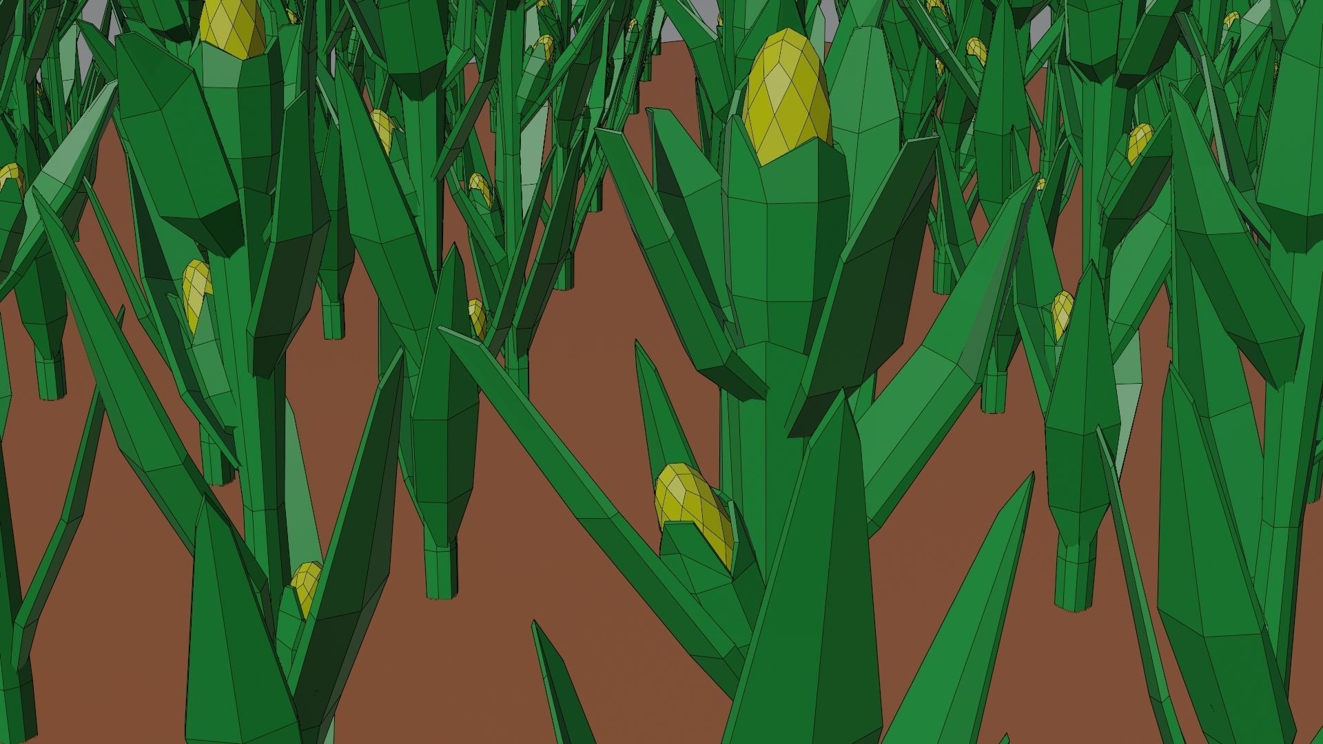 3D model Corn field isometric VR / AR / low-poly | CGTrader