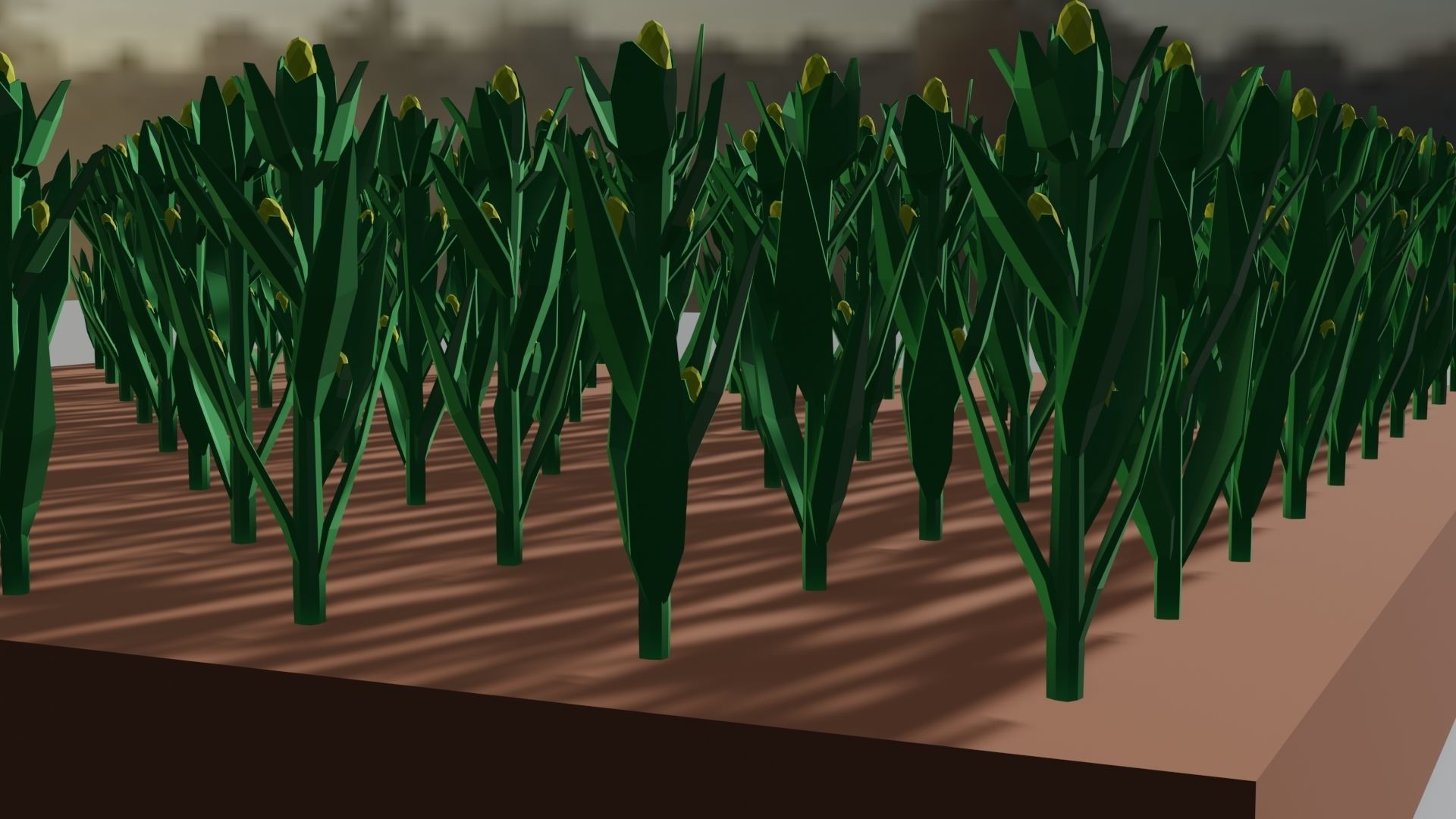 3D model Corn field isometric VR / AR / low-poly | CGTrader