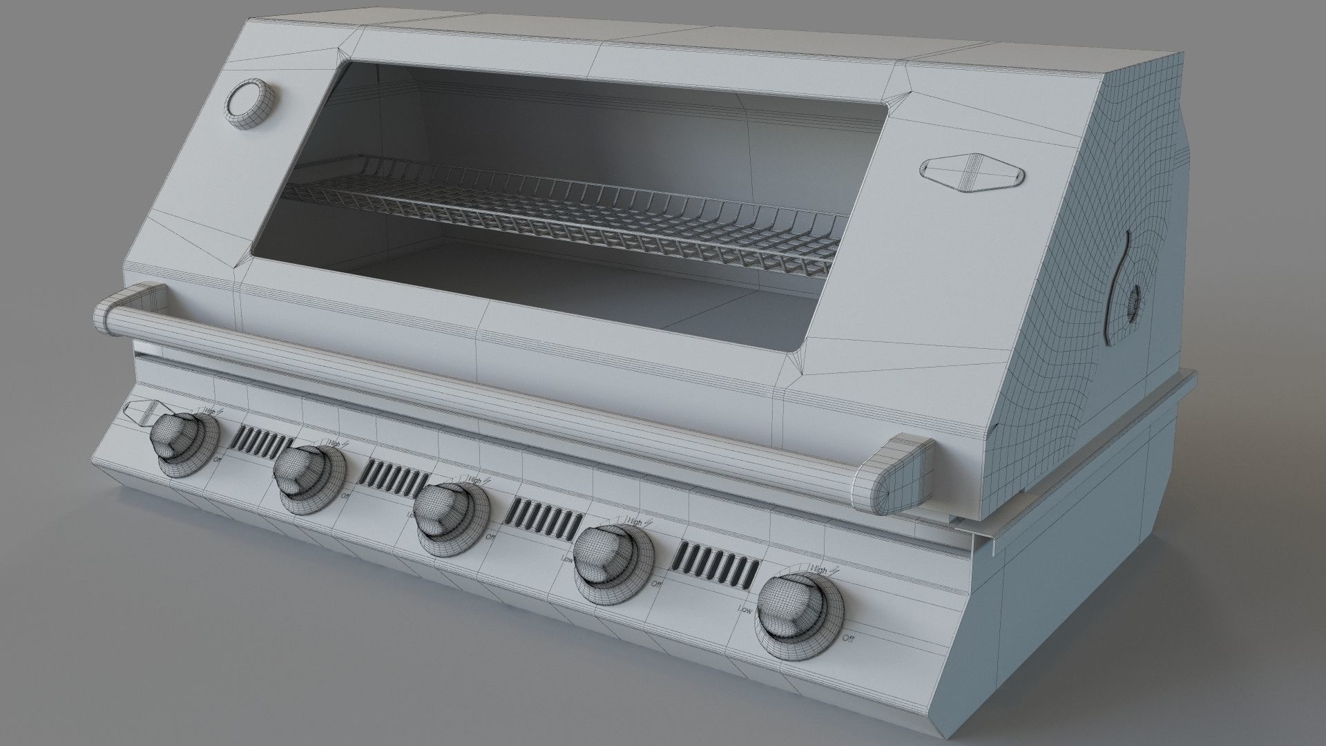 Beef Eater Black 3000E 5 Burner Built-in BBQ Grill 3D model | CGTrader