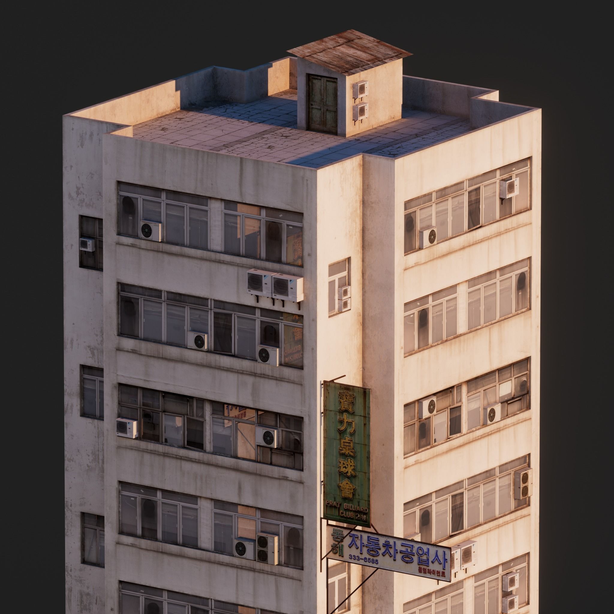 3D model LOW POLY - ASIAN TOWER BLOCK 8K TEXTURES VR / AR / low-poly ...