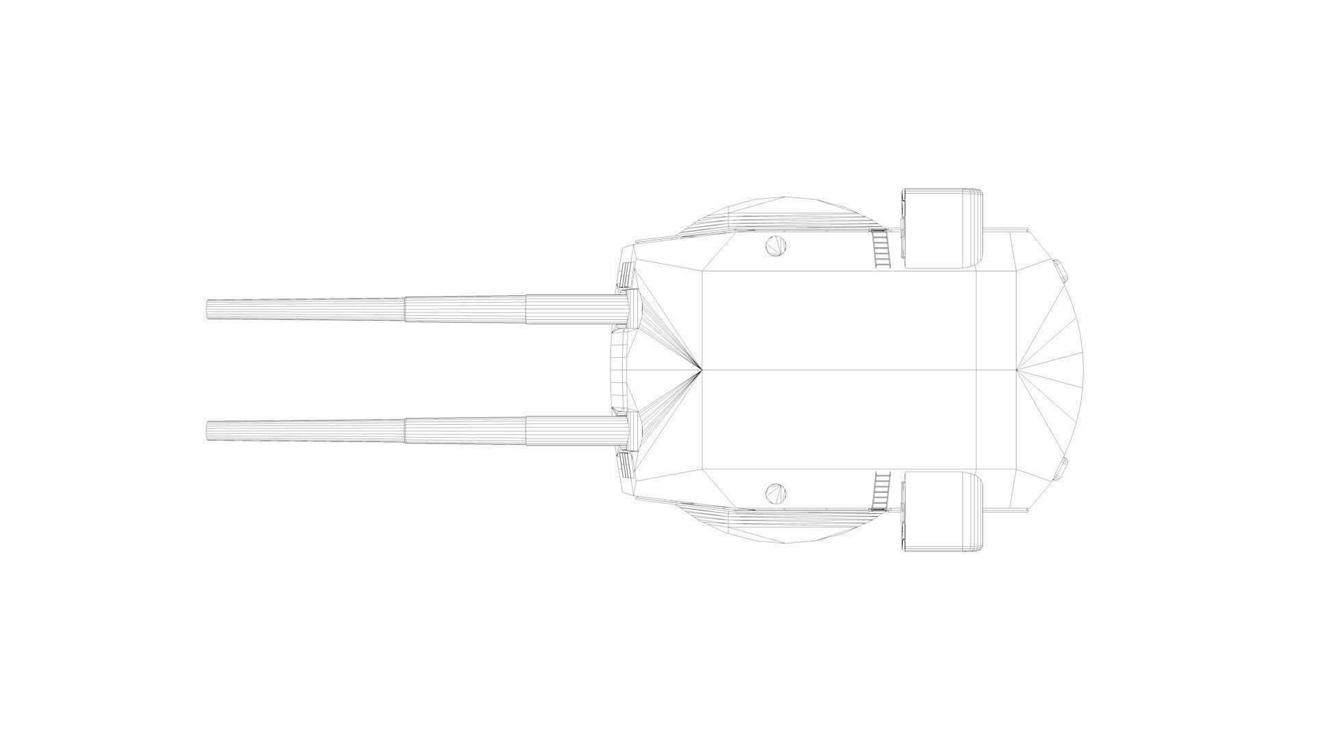 38cm 380mm SK C - 34 Bismarck Naval Gun 3D model rigged | CGTrader