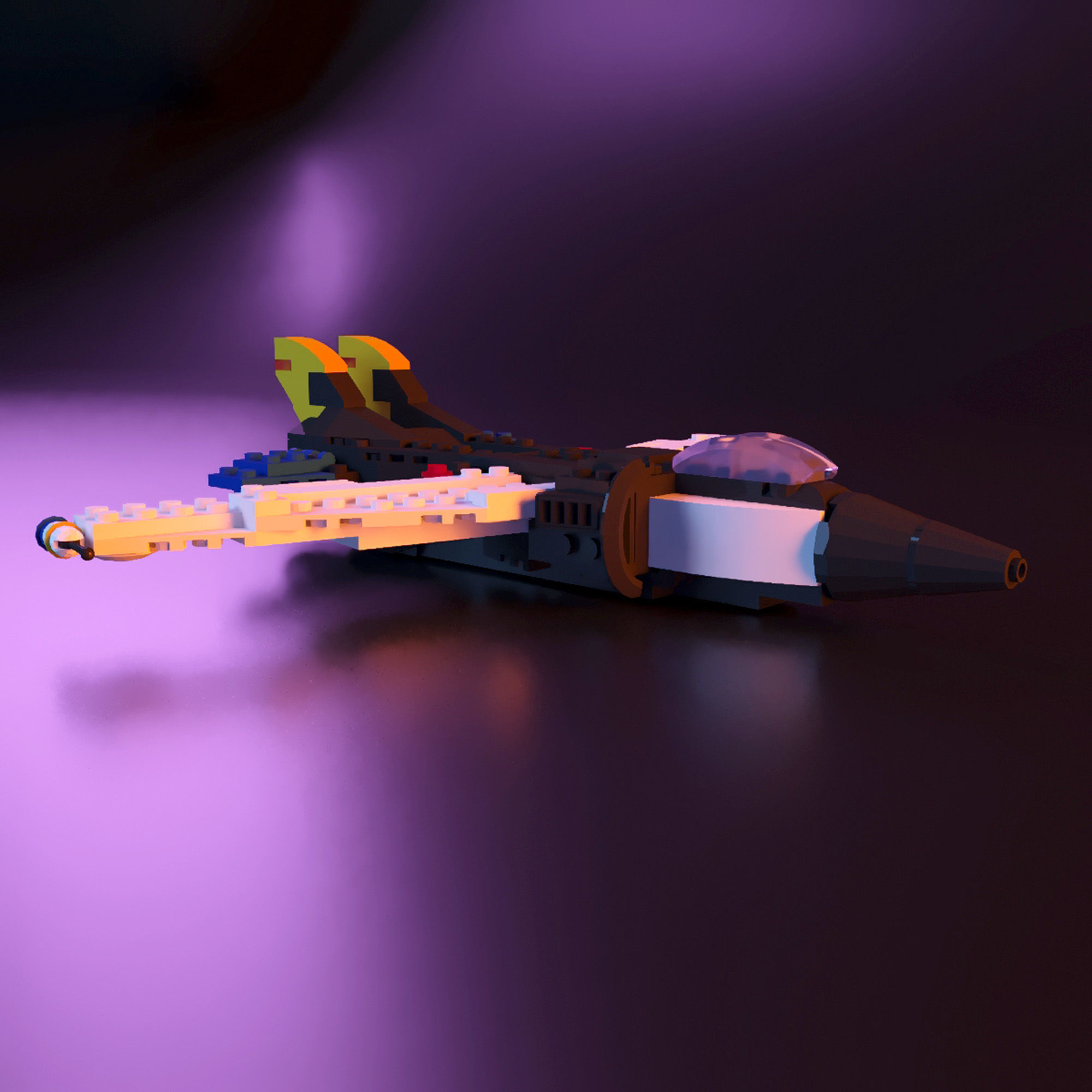 Lego technic plane jet Thunder Wings stl 3D model 3D printable | CGTrader