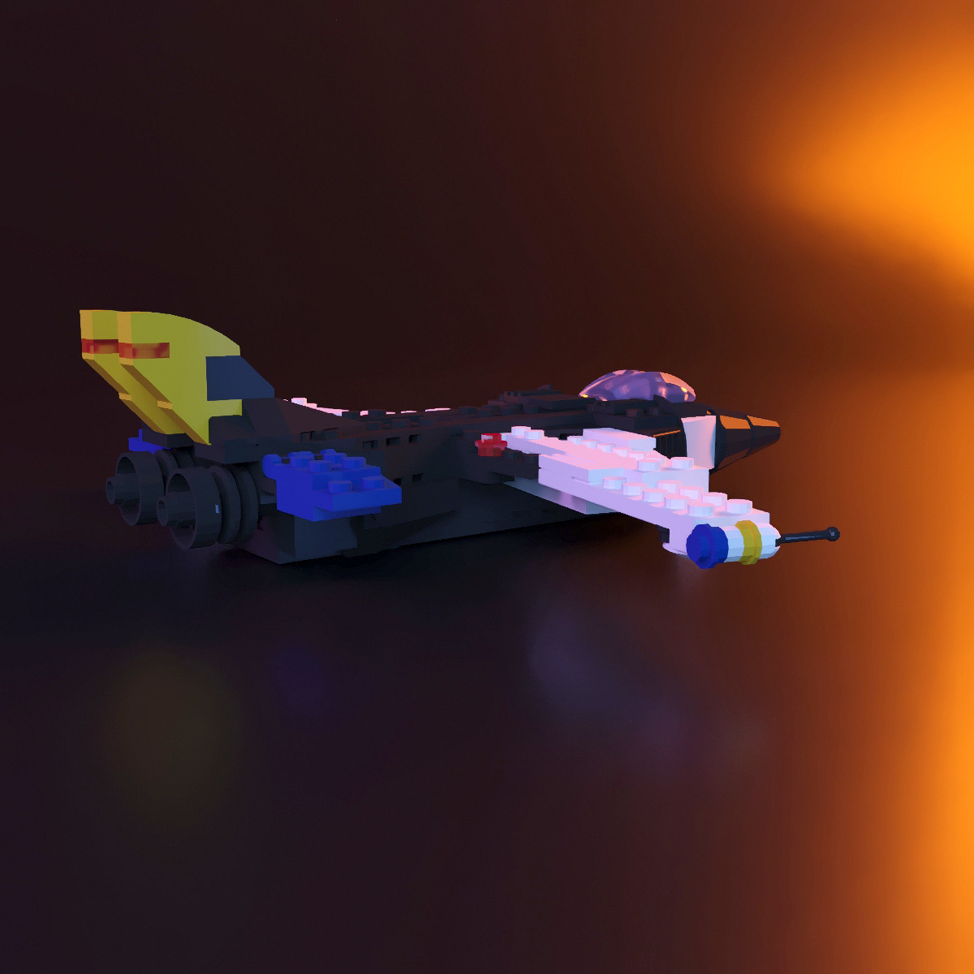 Lego technic plane jet Thunder Wings stl 3D model 3D printable | CGTrader